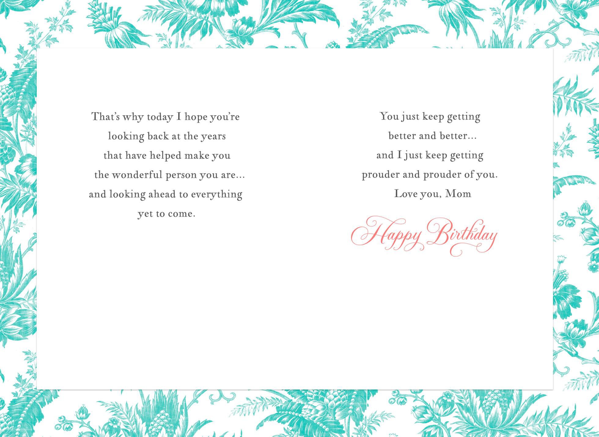 Toile Print Birthday Card For Mom From Son Greeting Cards Hallmark Toile Print Birthday Card For Mom From Son Greeting Cards Hallmark
