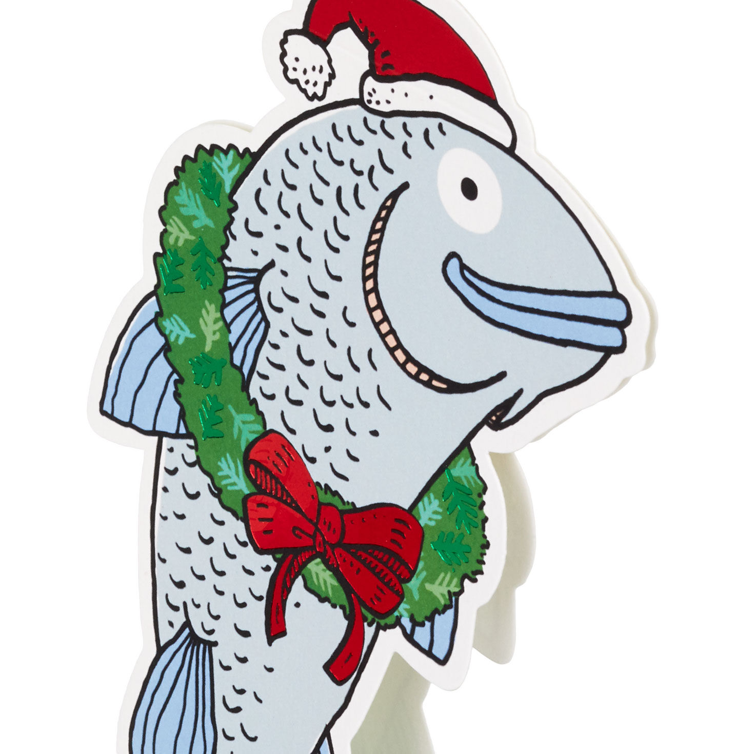 Christmas Cod Fish Pun Funny 3D Pop-Up Christmas Card - Greeting Cards ...