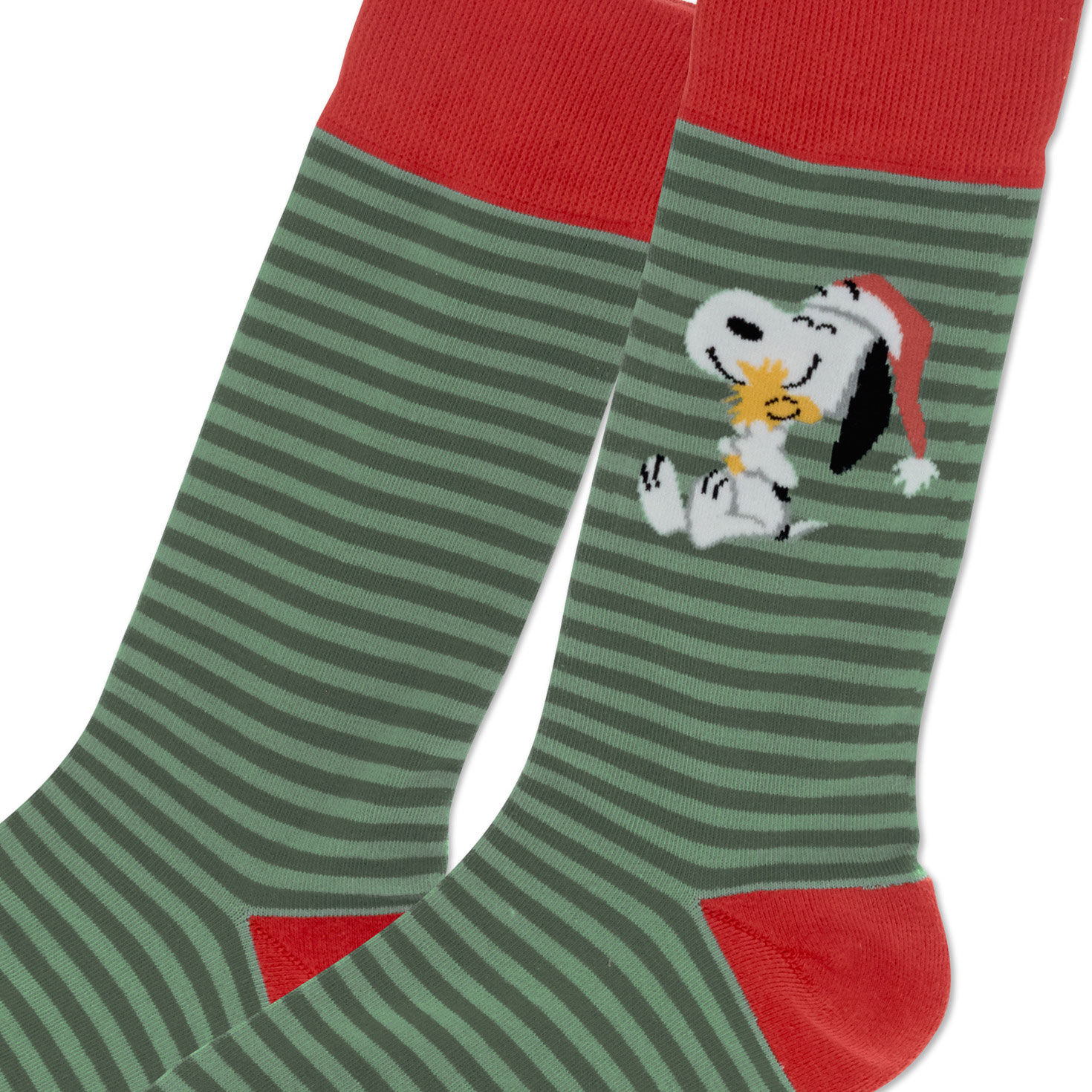 Peanuts® Santa Snoopy and Woodstock Crew Socks - Socks & Slippers ...