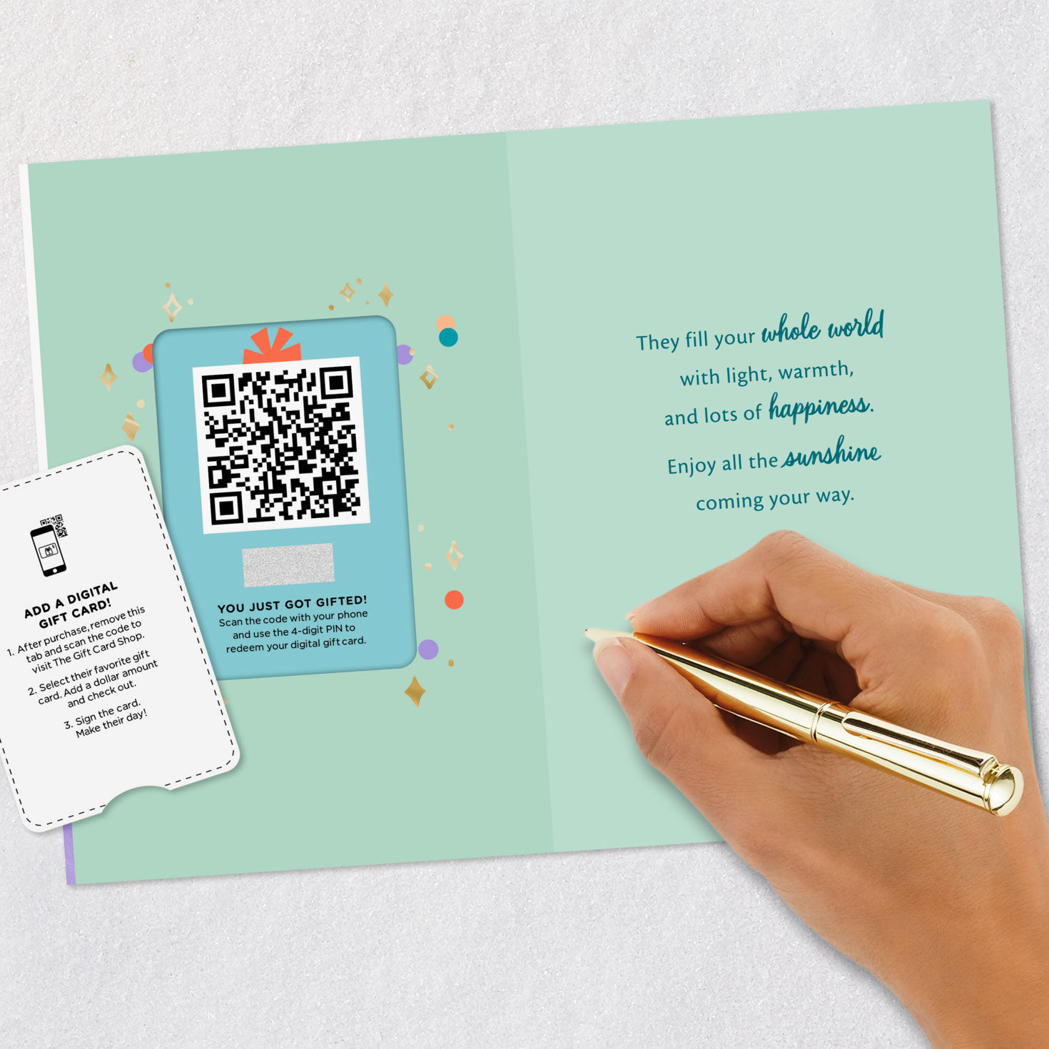 Enjoy the Sunshine Coming Your Way Gift Card Greeting New Baby Card ...
