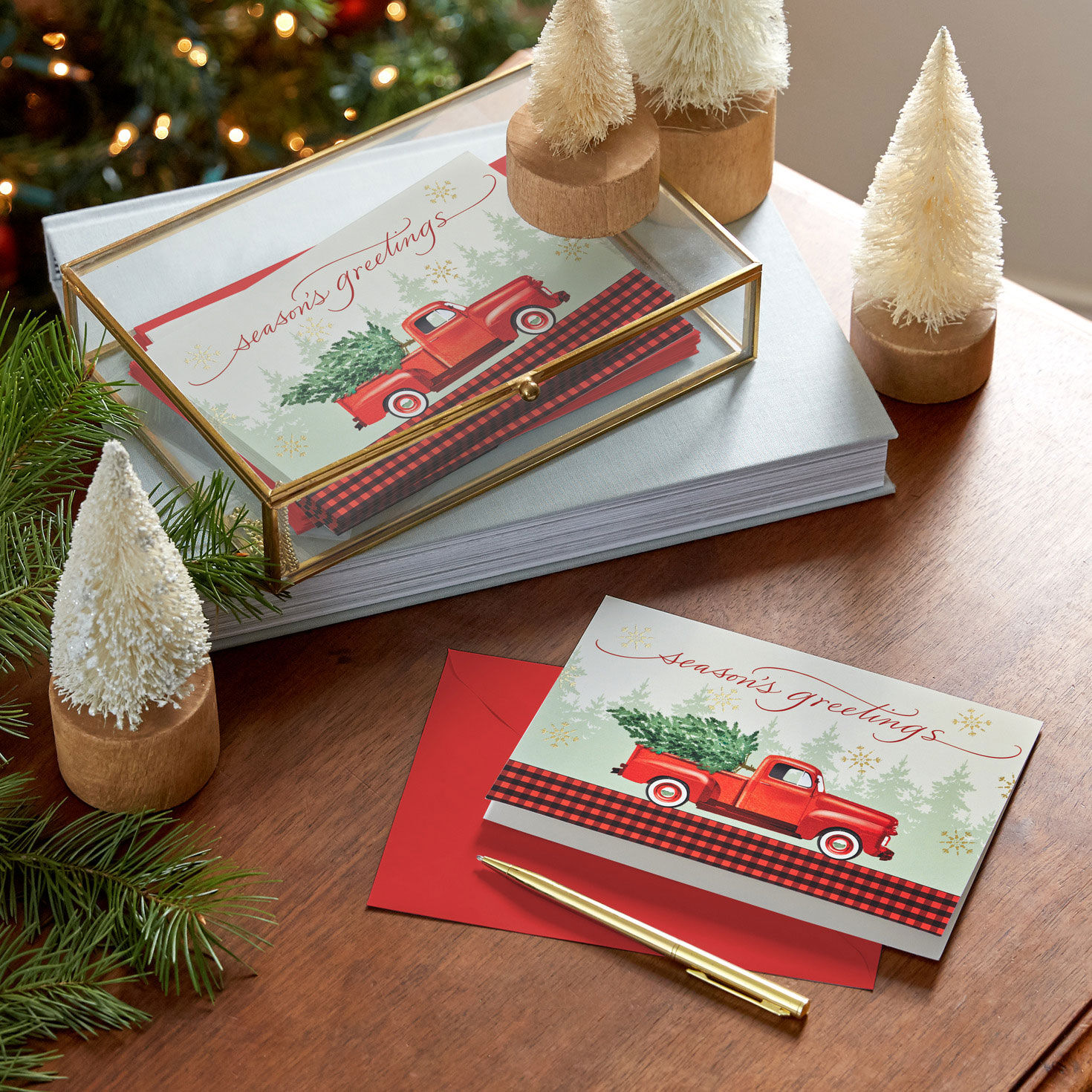 Rustic Red Truck Boxed Christmas Cards, Pack of 40 - Boxed Cards | Hallmark