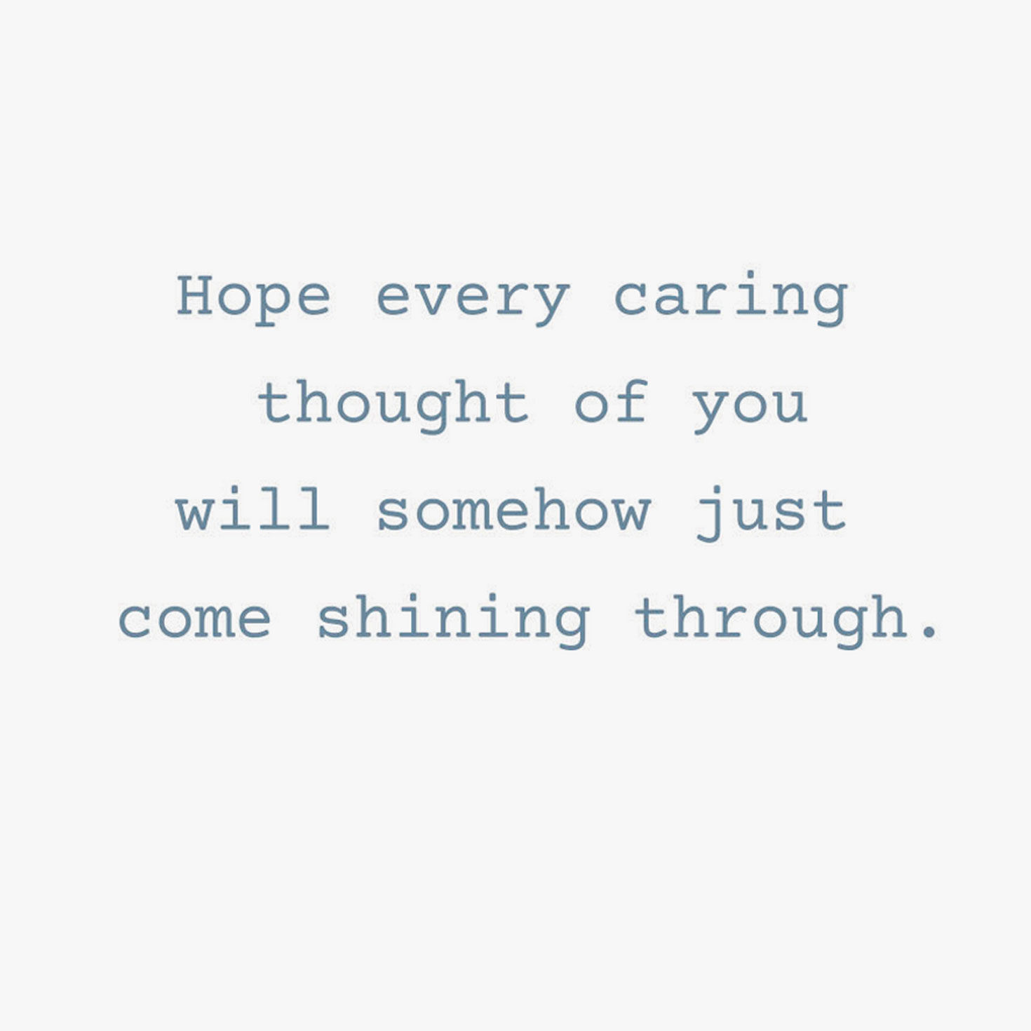 Caring Thoughts Shining Through Thinking of You Card - Greeting Cards ...
