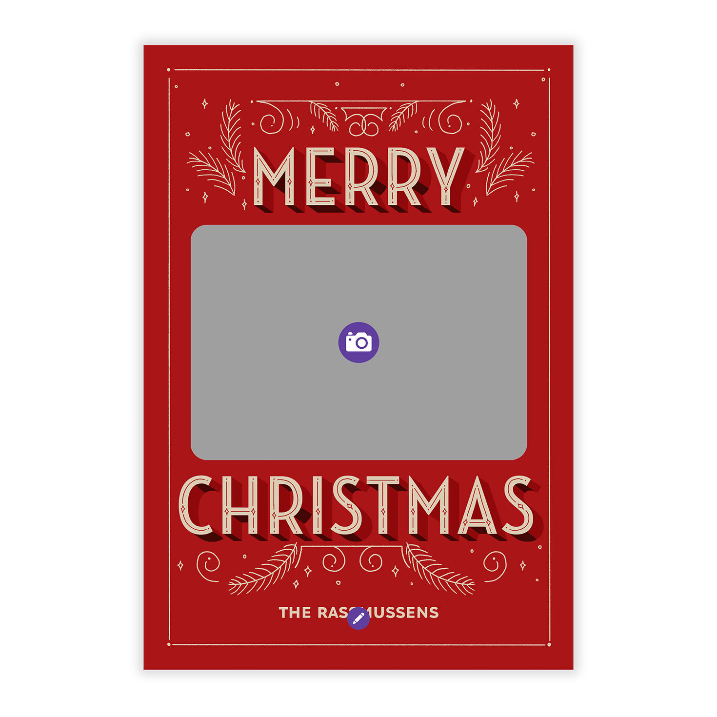 Vintage Lettering Flat Christmas Photo Card - Photo Cards | Hallmark