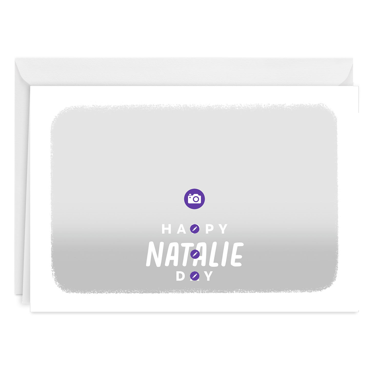 White Frame Happy Horizontal Custom Card - Greeting Cards | Hallmark