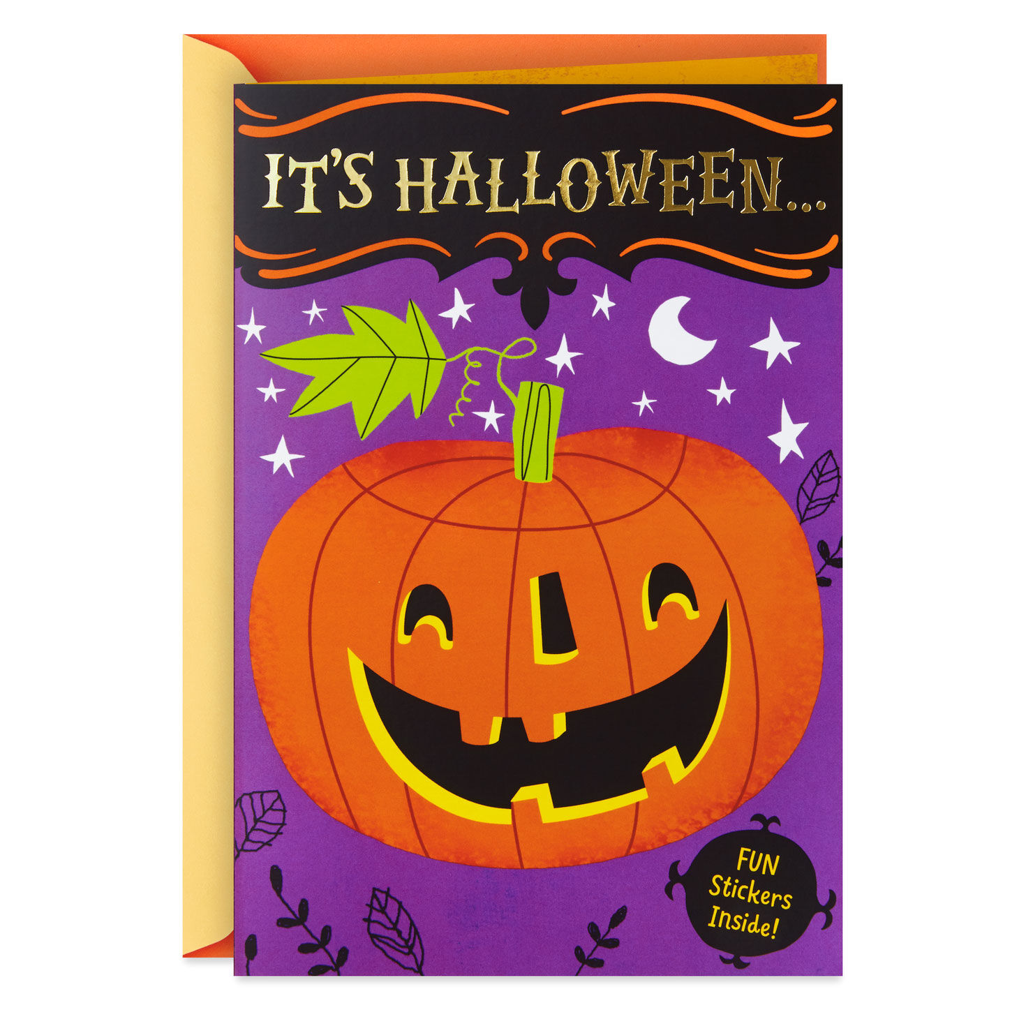 Pumpkin Decorating Activity Halloween Card With Stickers - Greeting ...
