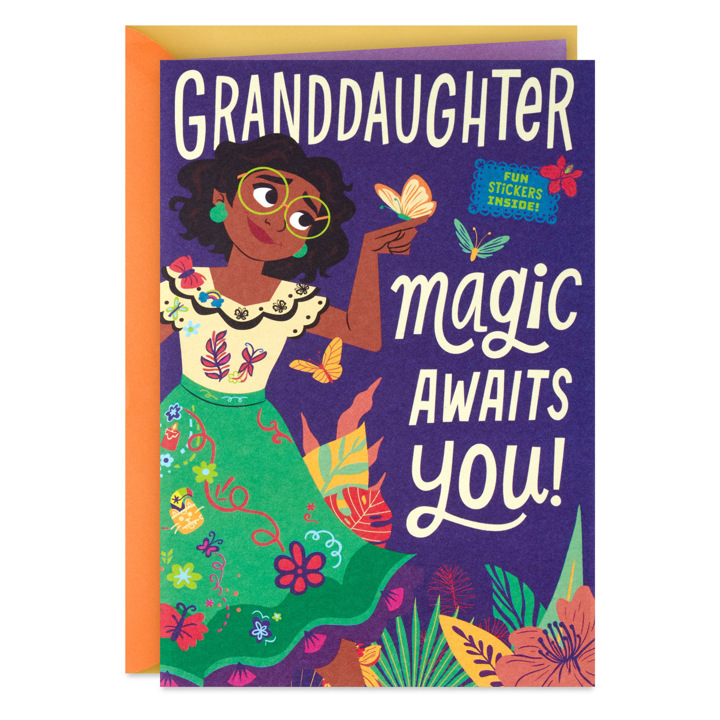 Disney Encanto Mirabel Birthday Card for Granddaughter With Stickers ...