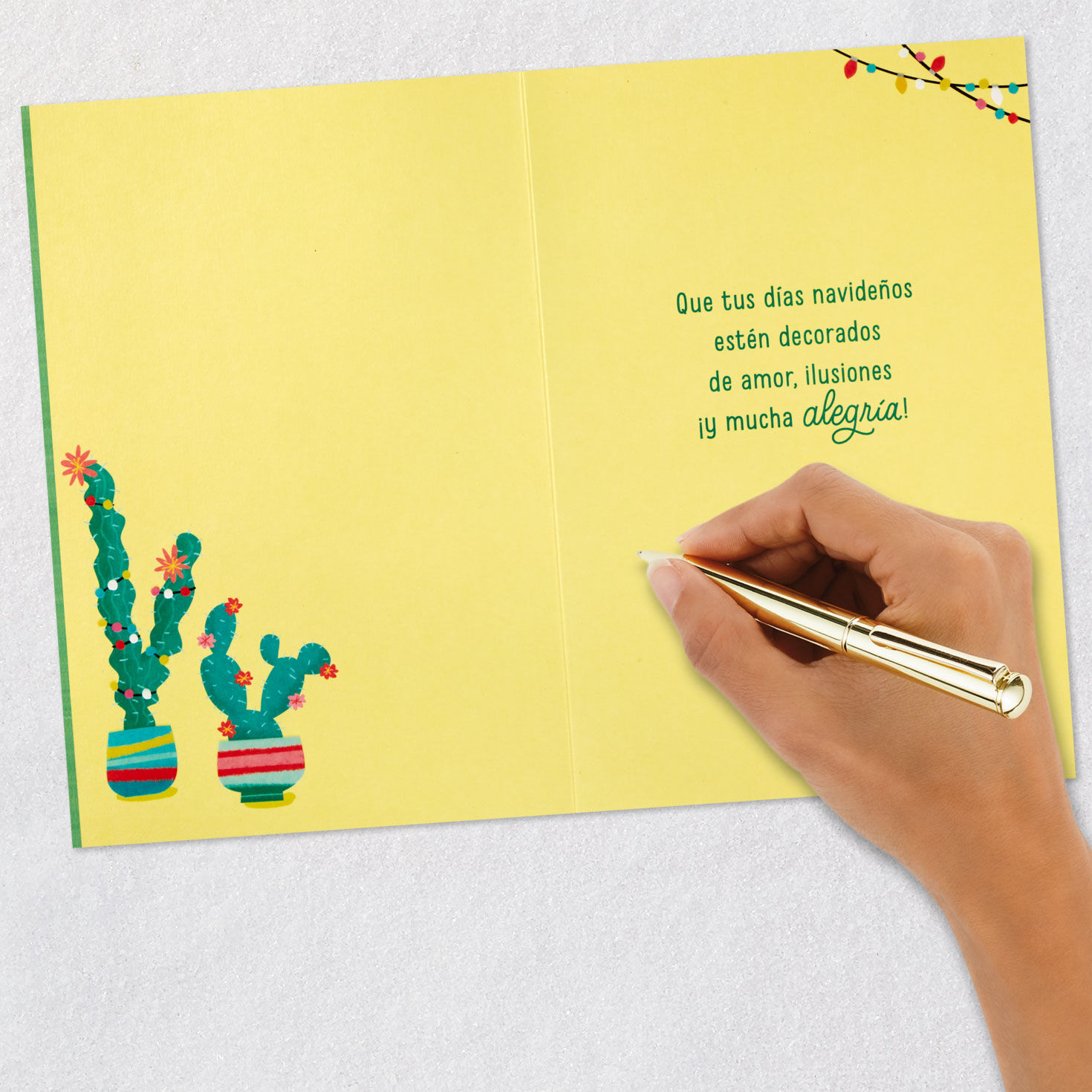 Love, Joy and Happiness Spanish-Language Christmas Card - Greeting ...