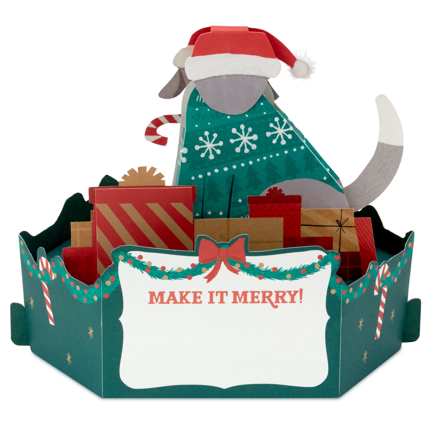 how to draw a puppy in a christmas box