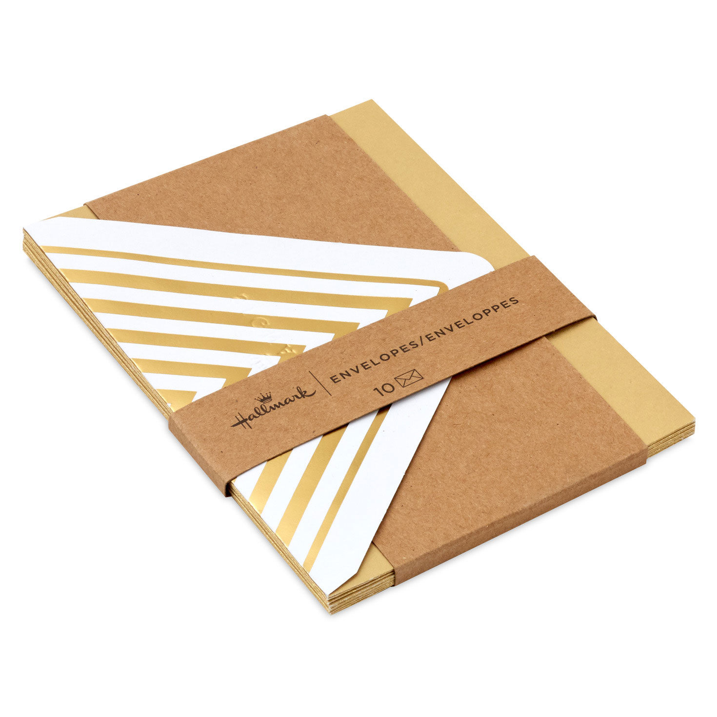 Gold Metallic Designed Envelopes, Pack of 10 - Note Cards & Stationery ...