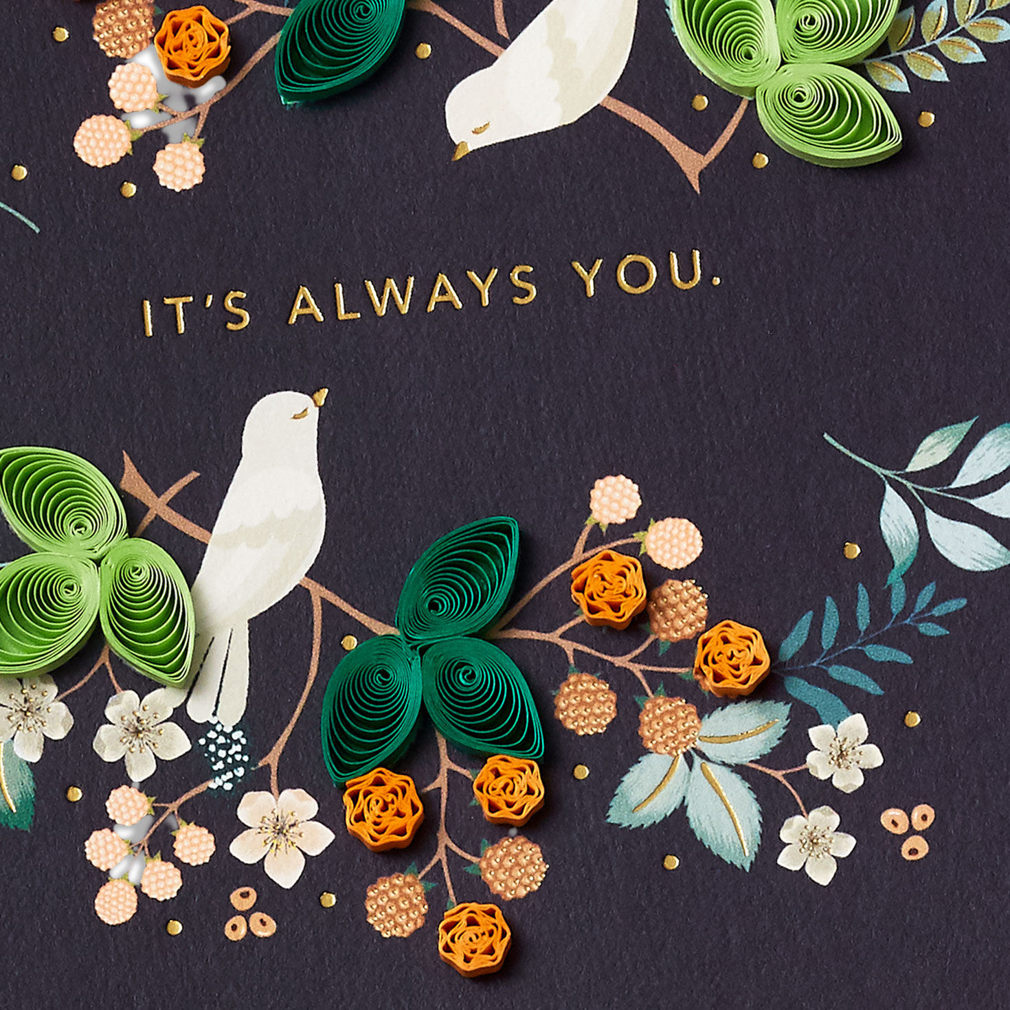 It's Always You Romantic Quilled Paper Handmade Love Card - Greeting ...