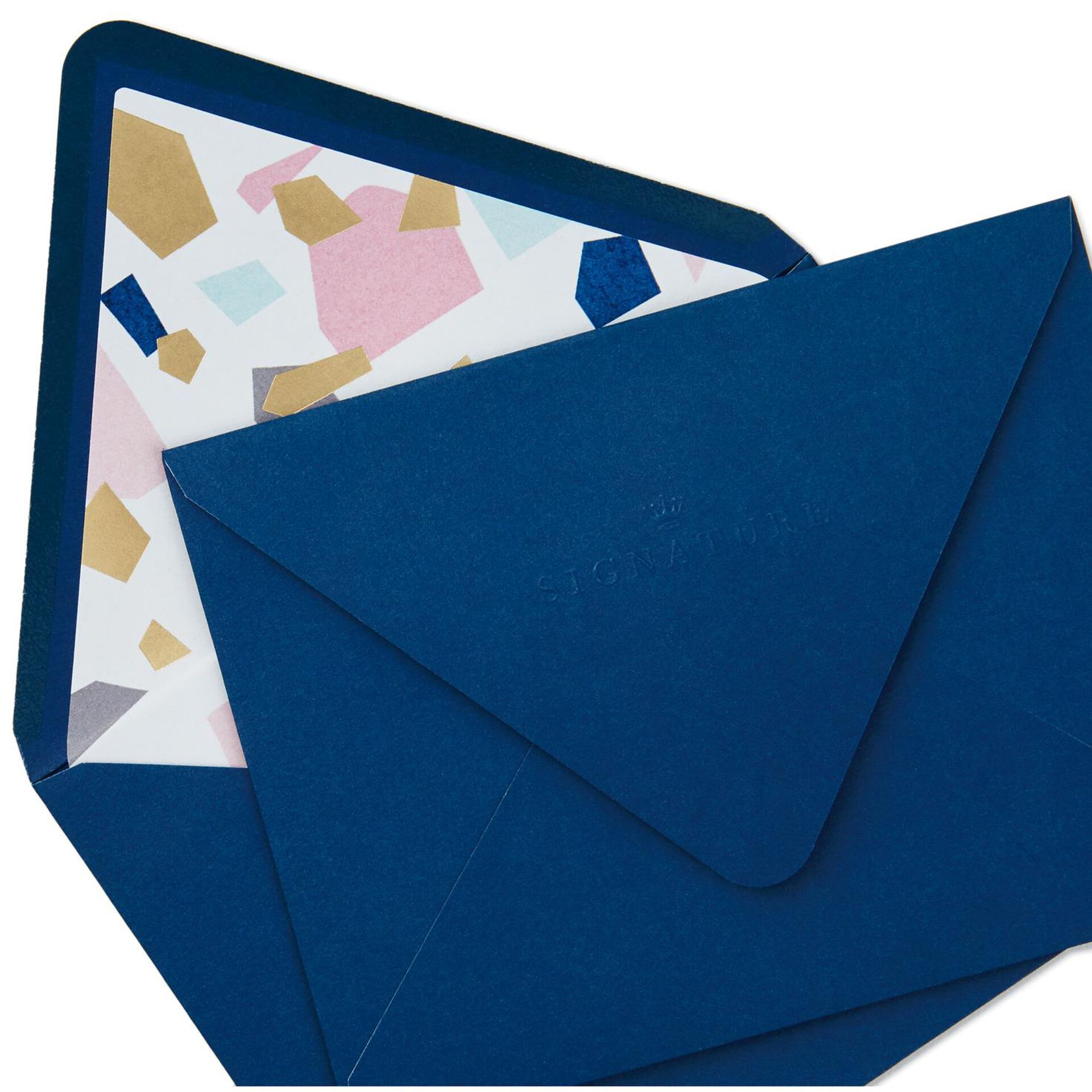 Navy Envelopes With Geometric Shapes Lining, Pack of 10 - Designed ...