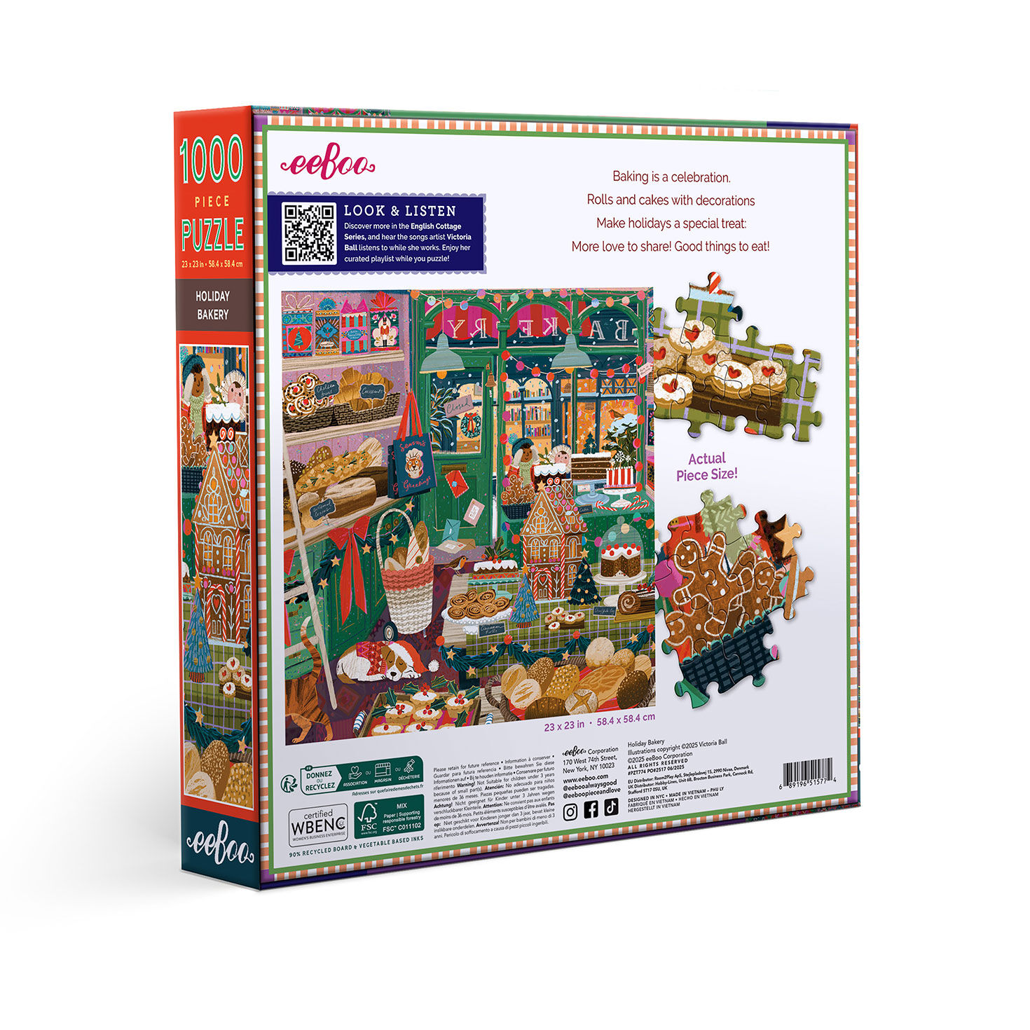 Eeboo Holiday Bakery 1000-Piece Jigsaw Puzzle - Kids Puzzles & Games ...