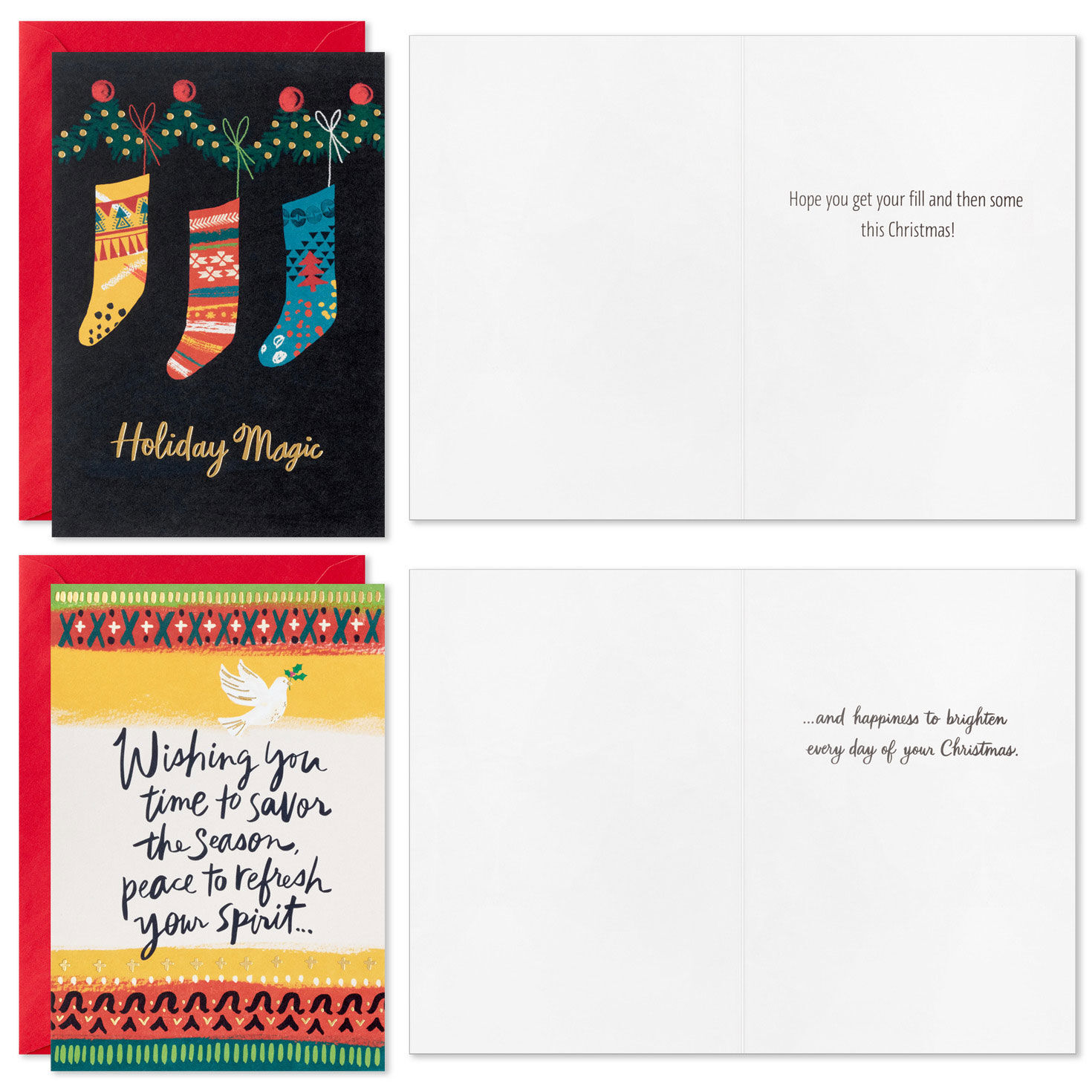 Vibrant Holidays Boxed Christmas Cards Assortment, Pack of 24 - Boxed ...
