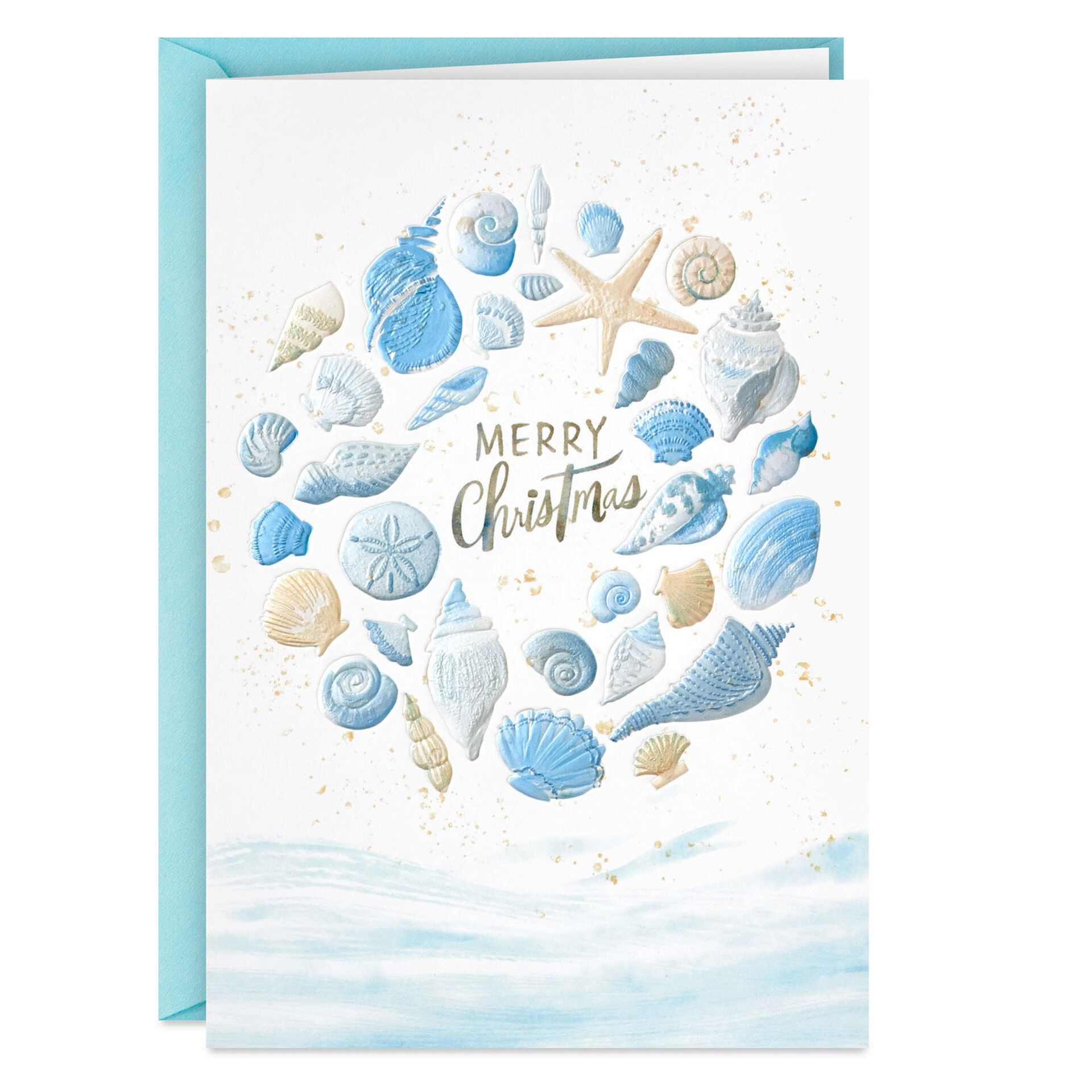Seashell Wreath Boxed Christmas Cards, Pack of 16 - Boxed Cards - Hallmark