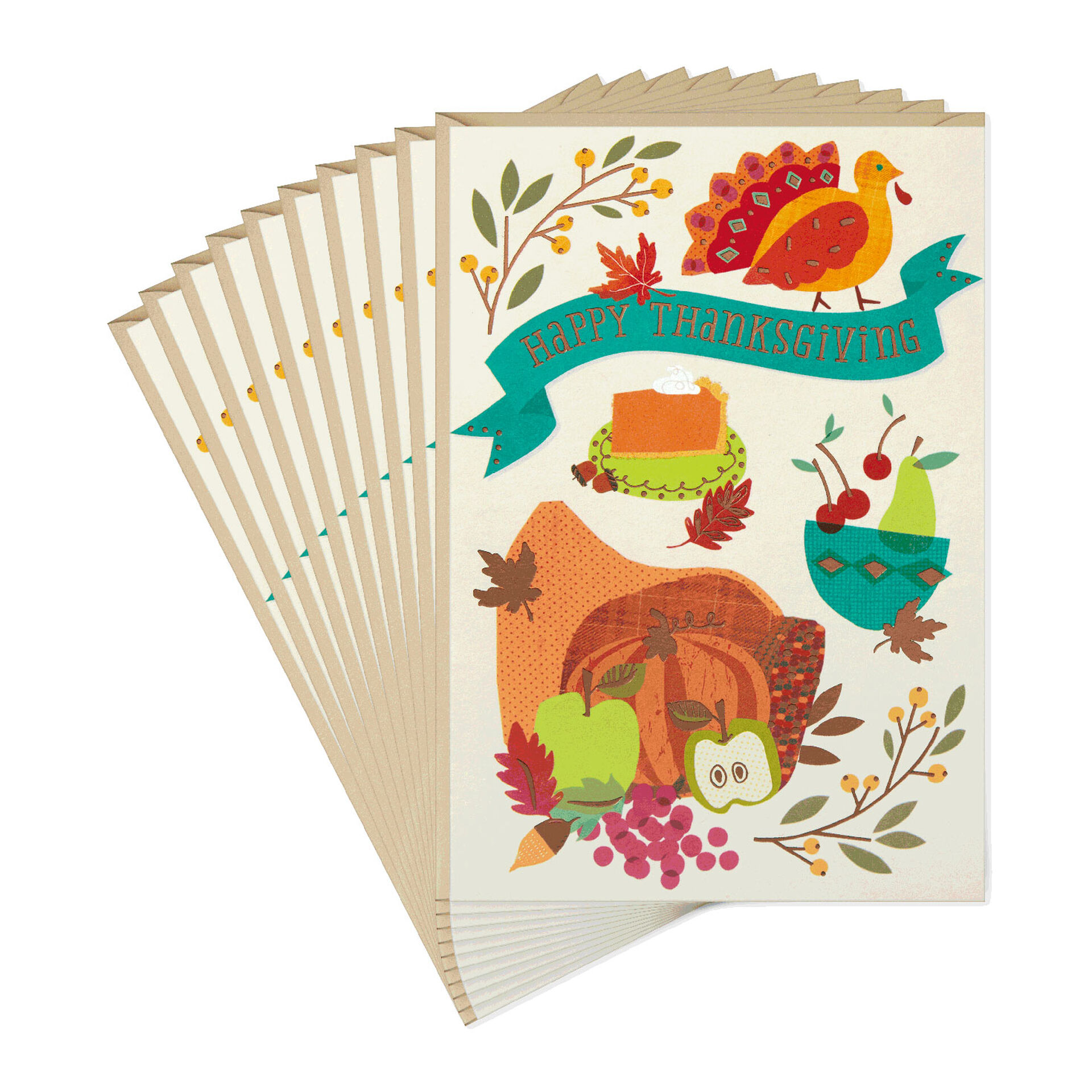 Holiday Icons Thanksgiving Cards, Pack of 10 - Boxed Cards - Hallmark