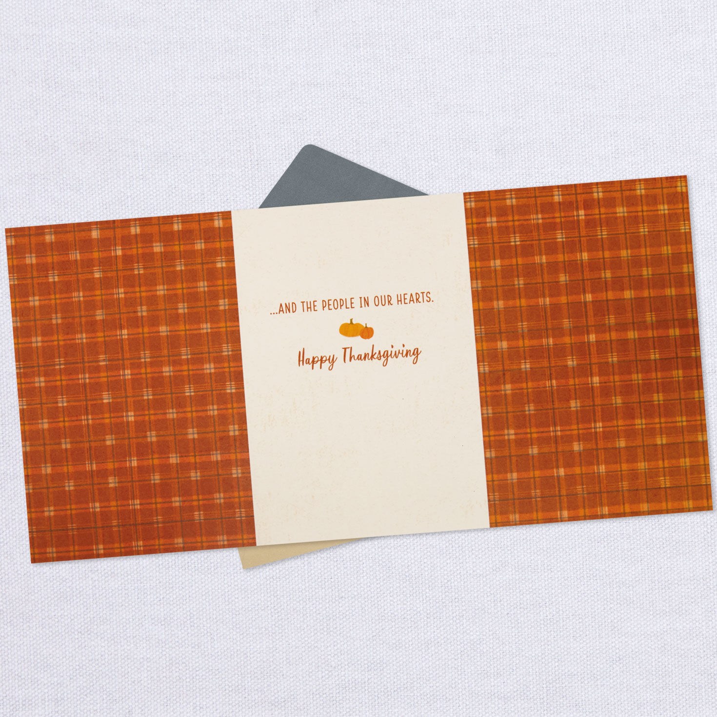 Leaves and Pumpkins Let's Be Thankful Thanksgiving Card - Greeting ...