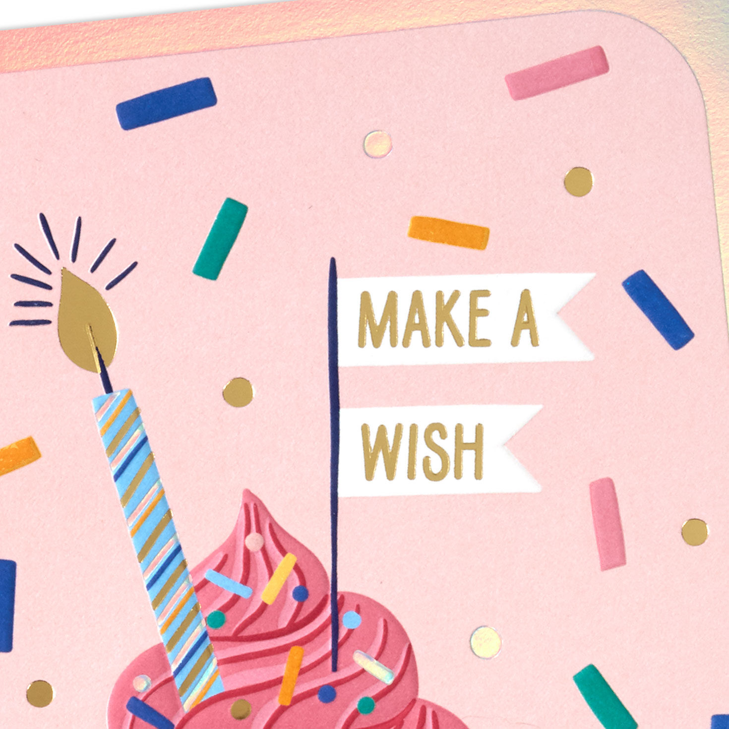 Make a Wish Cupcake and Candle Birthday Card for Kids - Greeting Cards ...