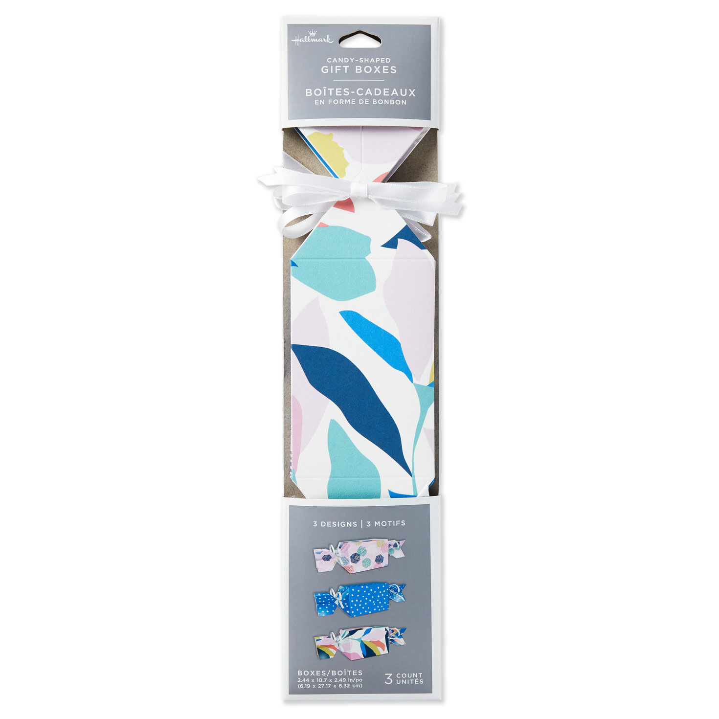 Colorful Dots and Flowers Candy-Shaped Party Favor Boxes, Set of 3 ...