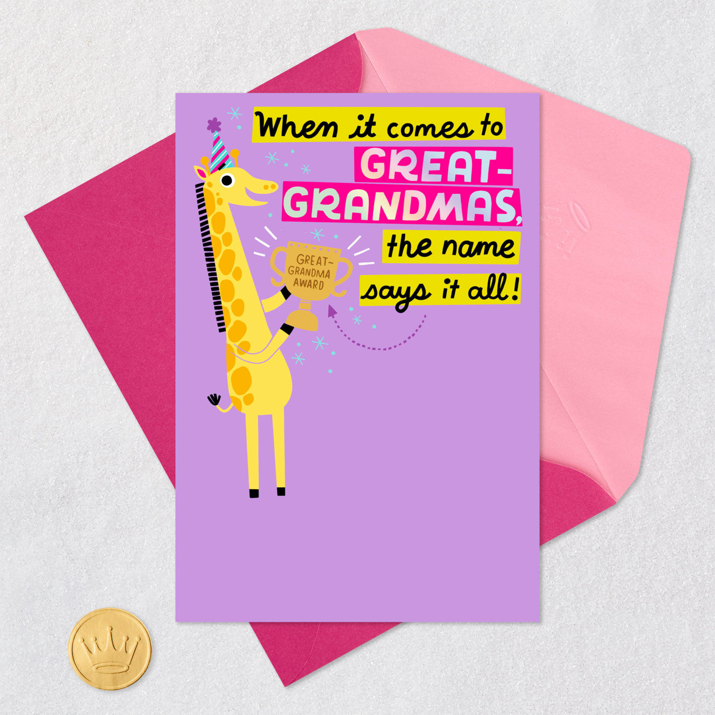 Your Name Says It All Birthday Card for Great-Grandma - Greeting Cards ...
