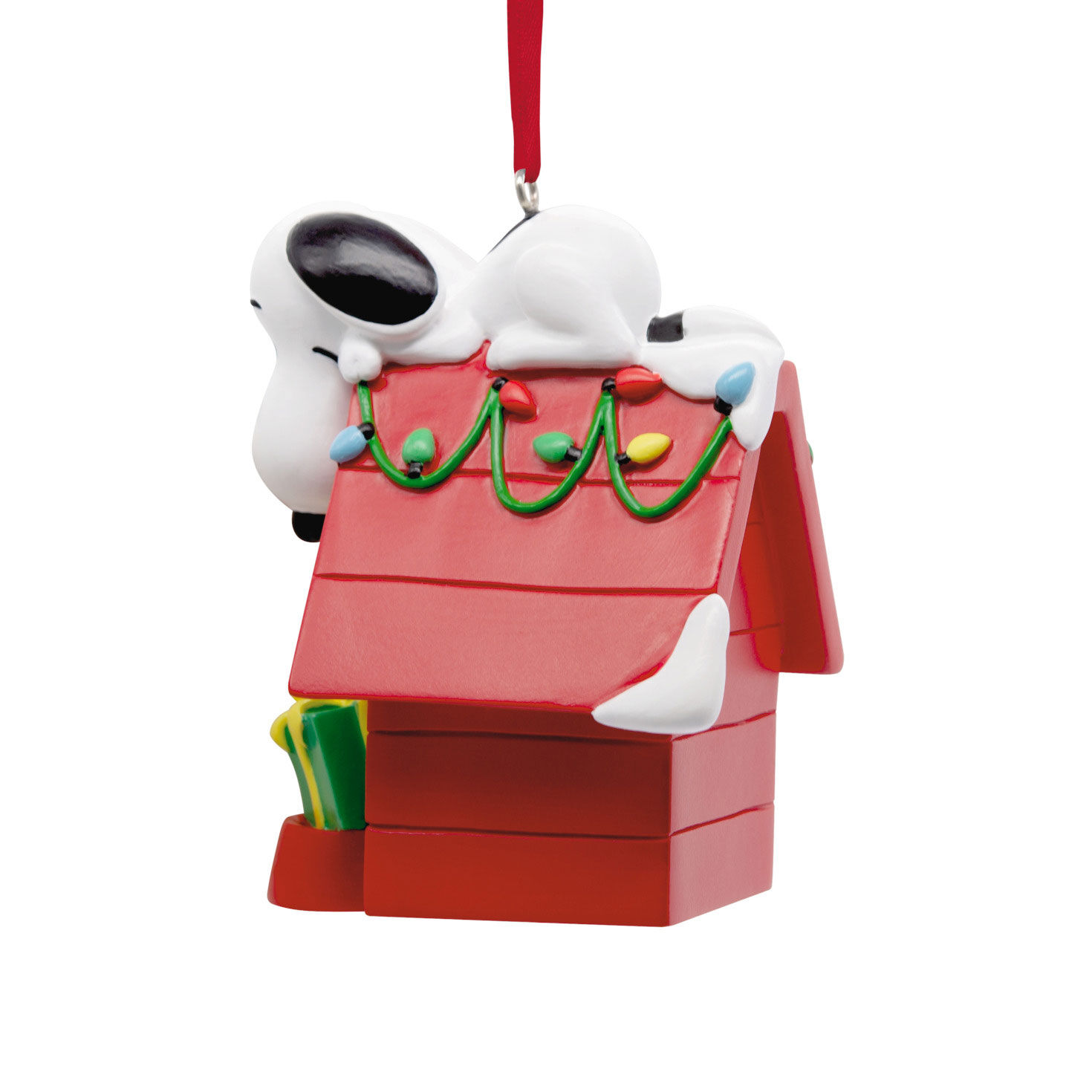 Peanuts® Snoopy on Holiday Doghouse Hallmark Ornament - Hallmark ...