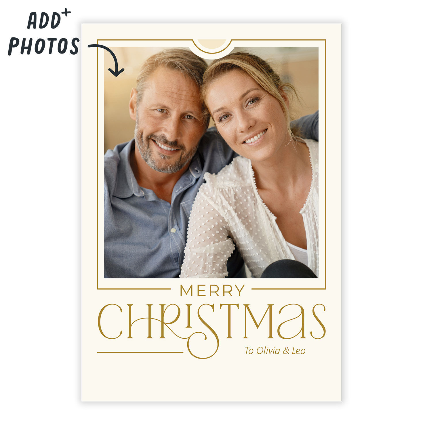 Simple Gold Border Christmas eCard - eCards | Hallmark