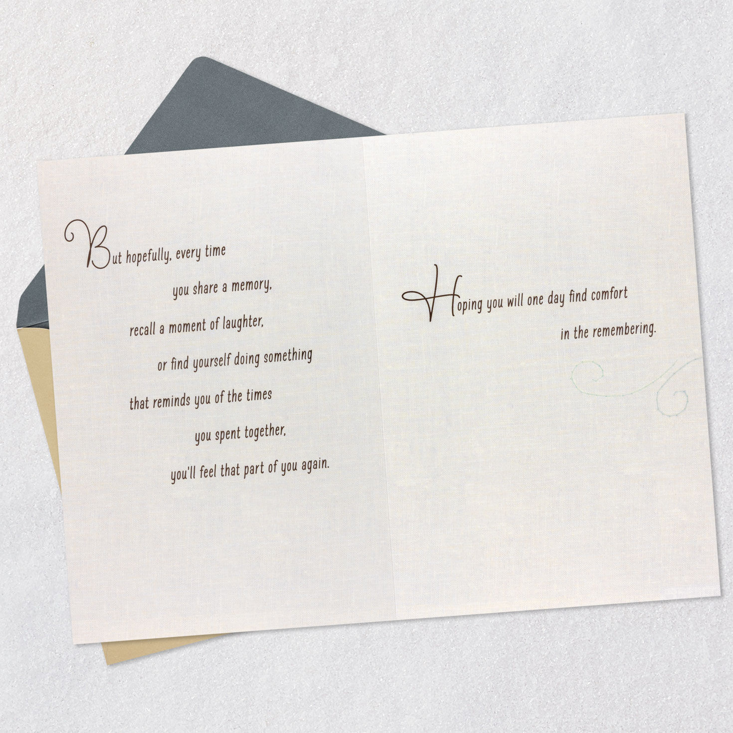 Hope You'll Find Comfort in the Remembering Sympathy Card - Greeting ...