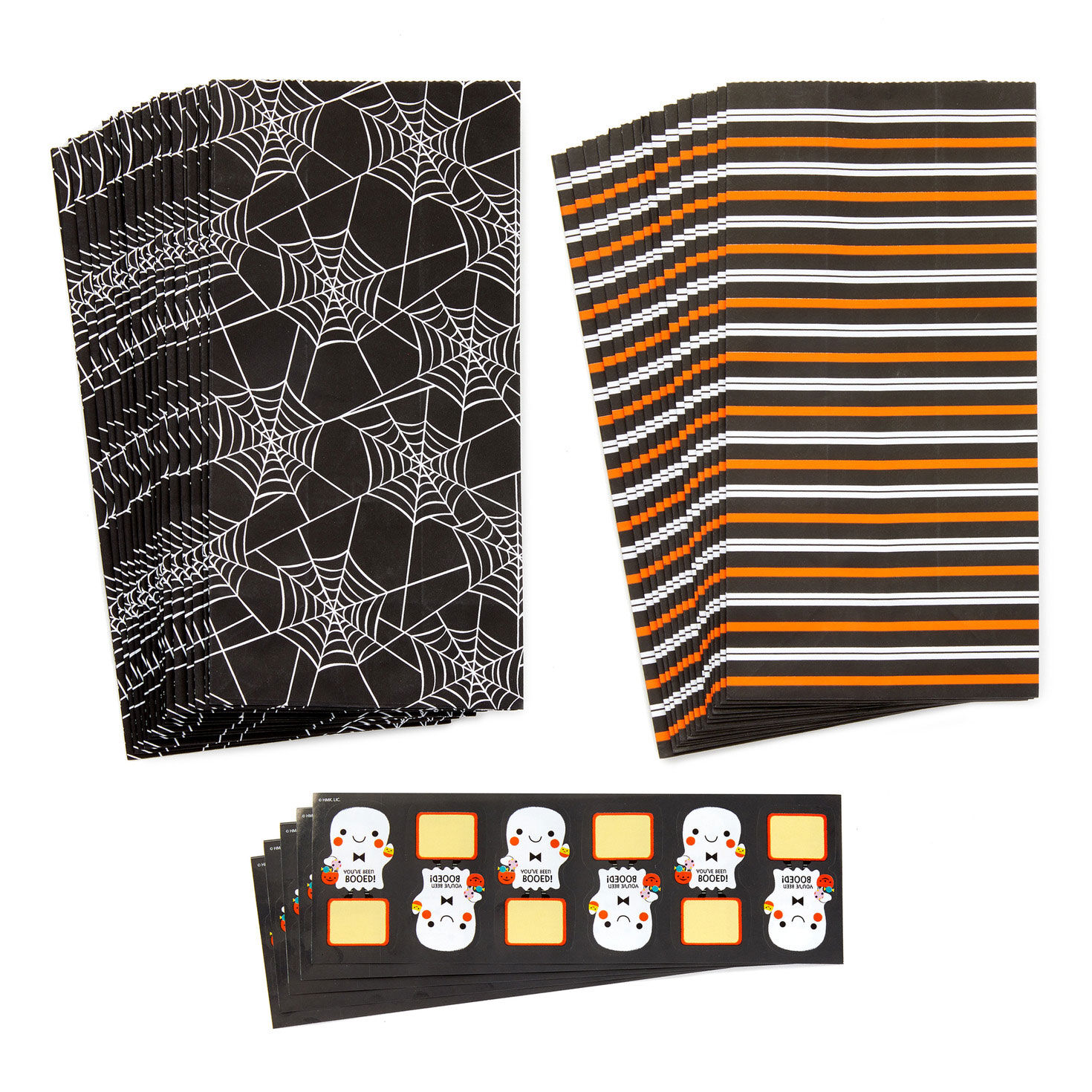 You've Been Booed 30-Pack Halloween Paper Goodie Bags With Stickers ...