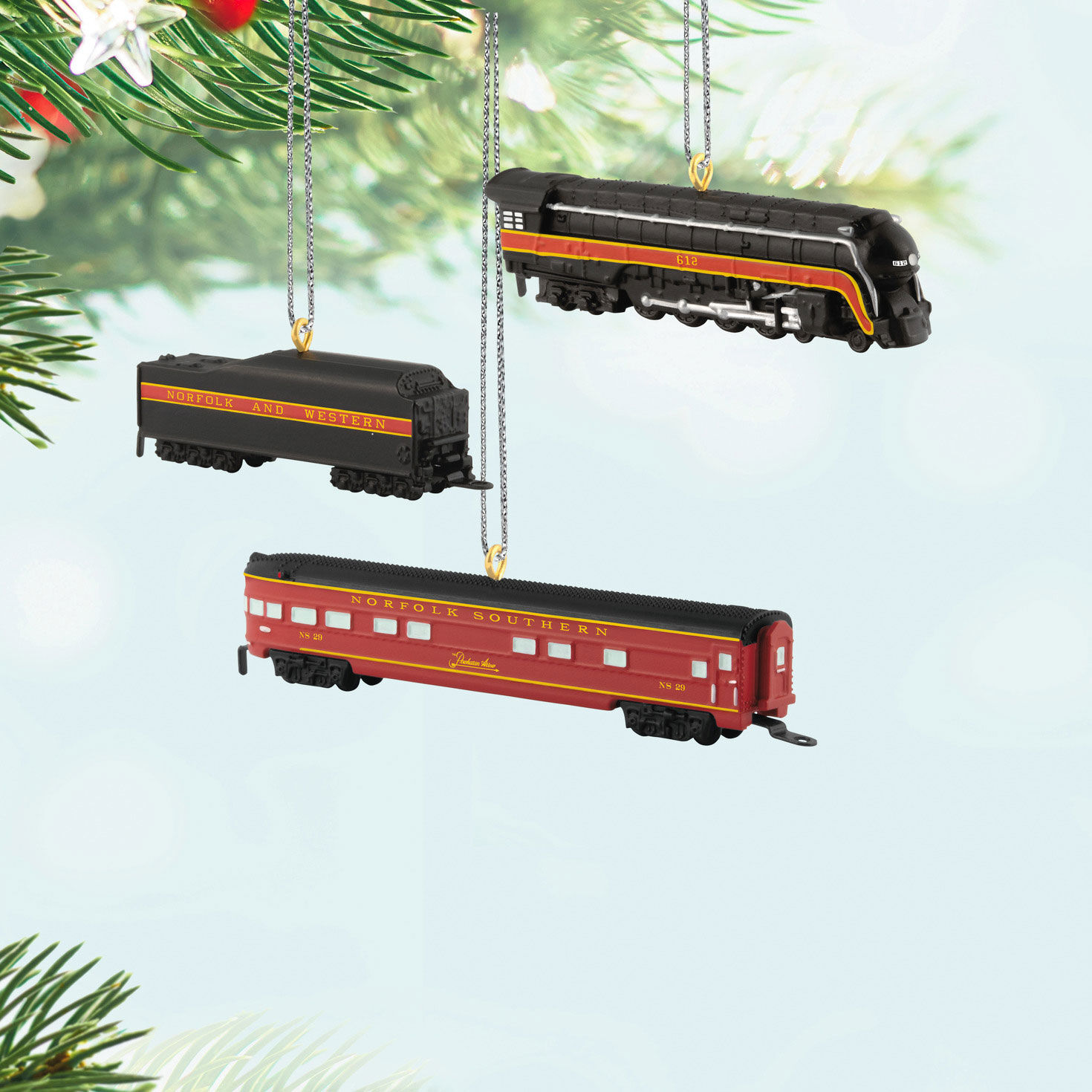Mini Lionel® Norfolk and Western Passenger Set Ornaments, Set of 3 ...