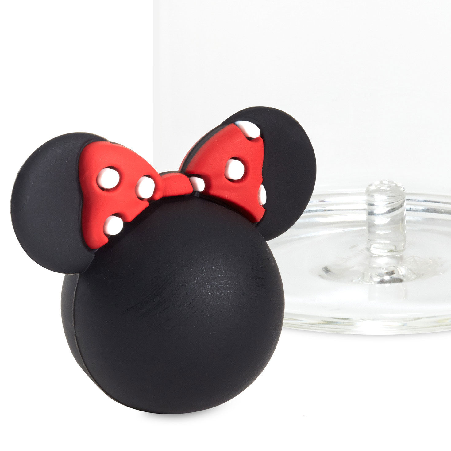 Disney Minnie Mouse Ears With Bow Charmers Silicone Charm - Wine ...
