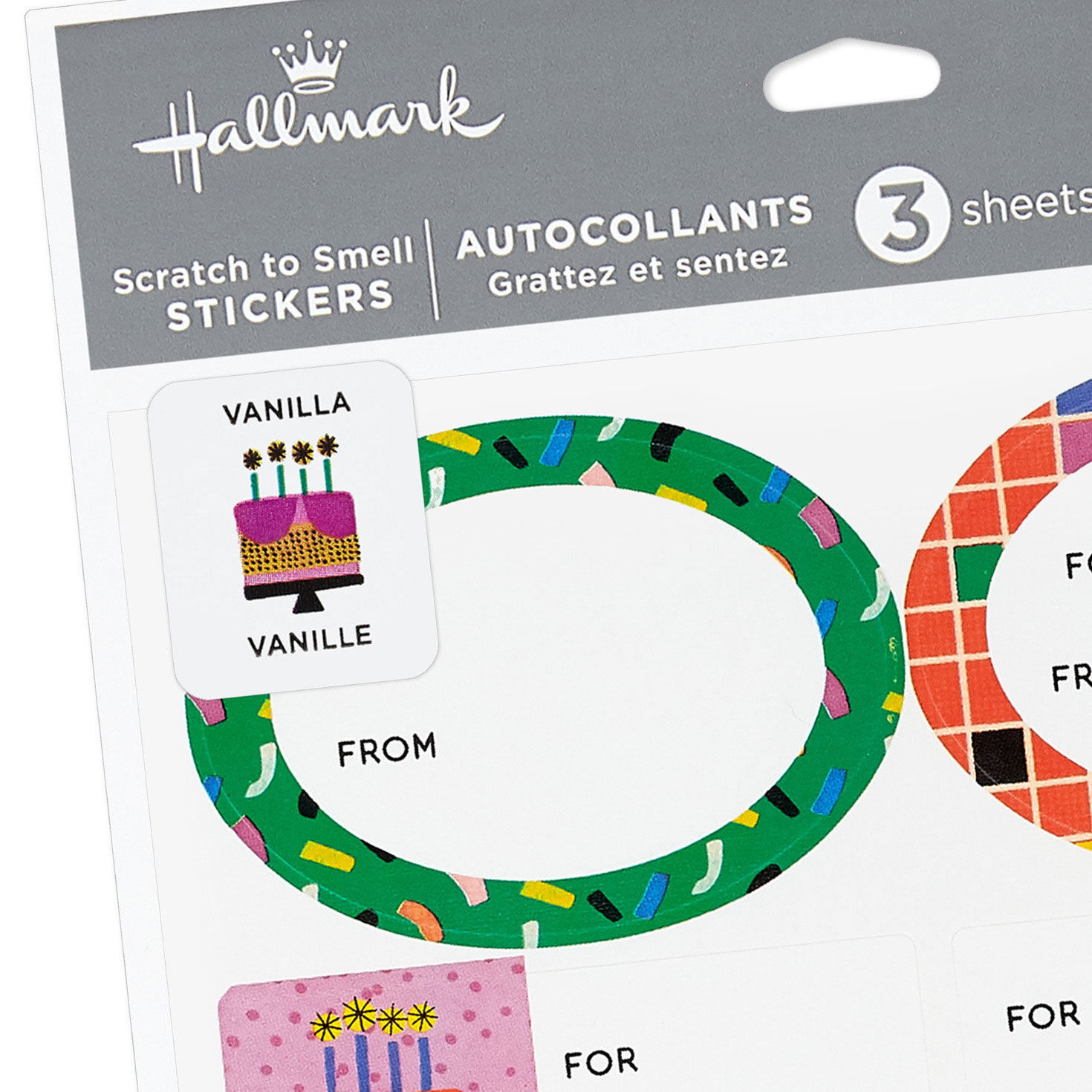 Vanilla-Scented Colorful Birthday Gift Tags and Stickers, 3 sheets ...