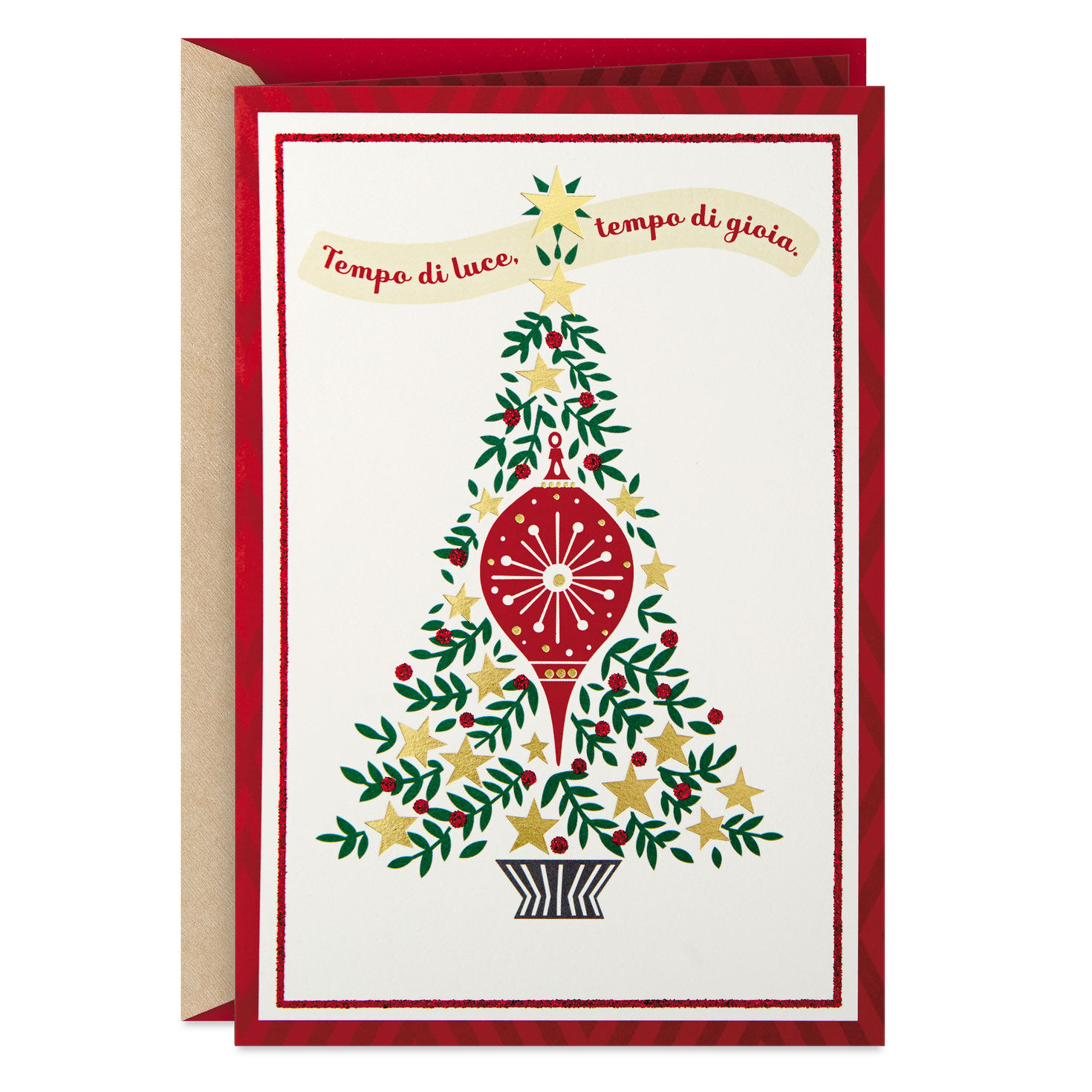 Season of Light and Joy Italian-Language Christmas Card - Greeting ...