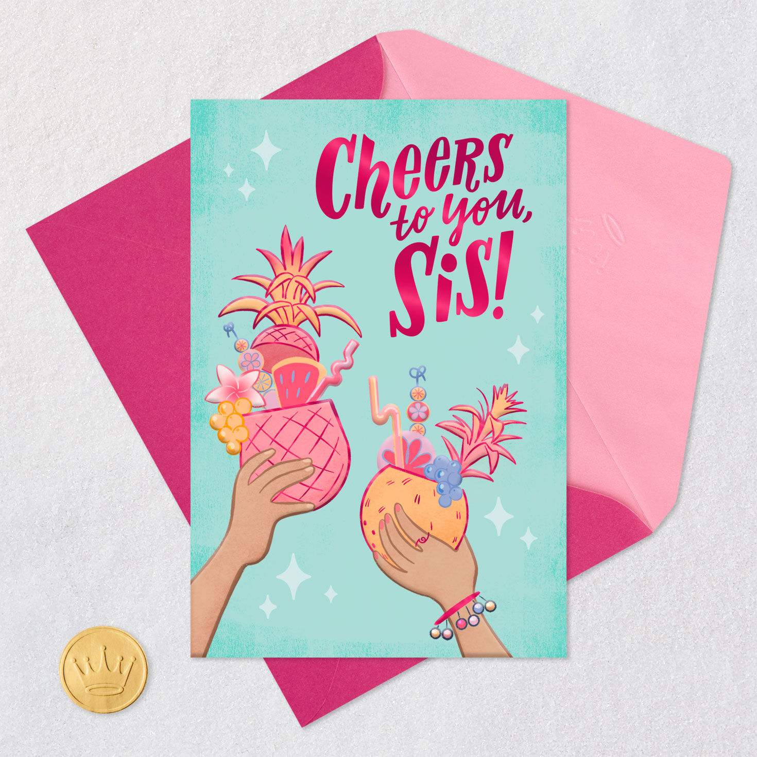 Cheers to Being Family and Friends Birthday Card for Sister - Greeting ...