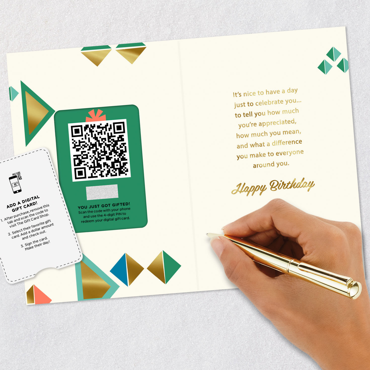 Celebrating You Gift Card Greeting Birthday Card - Greeting Cards ...