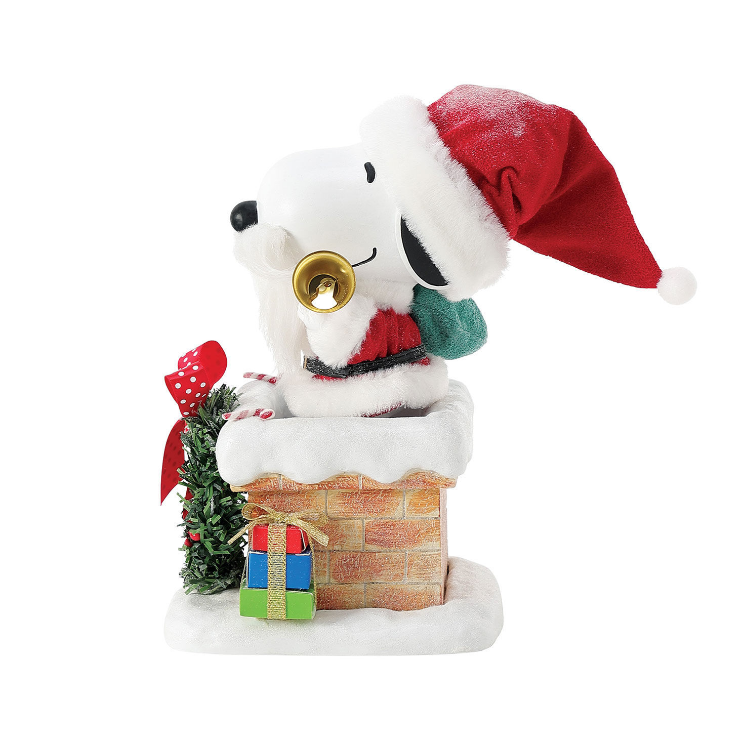 Enesco Peanuts Santa Snoopy in Chimney Figurine, 8" - Figurines | Hallmark