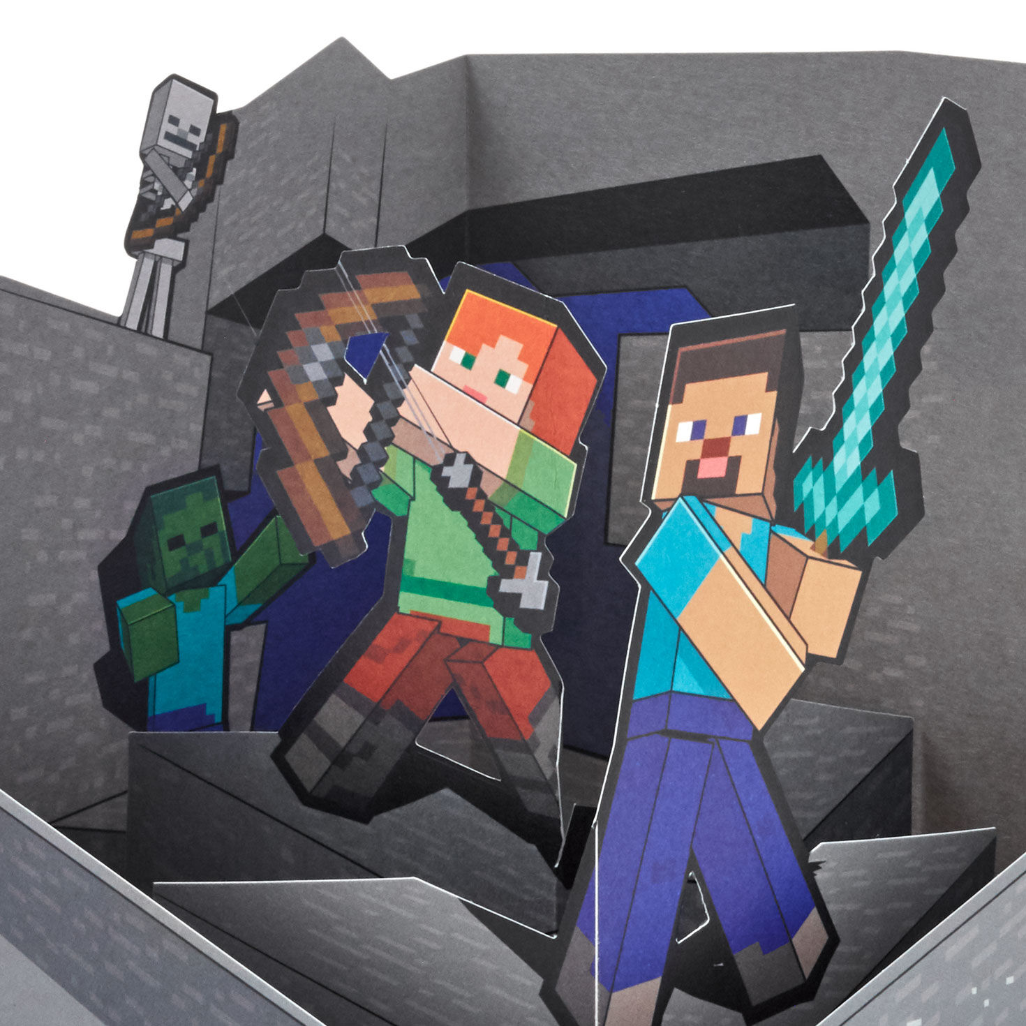 Minecraft Build, Explore, Create 3D Pop-Up Card for Kids - Greeting ...