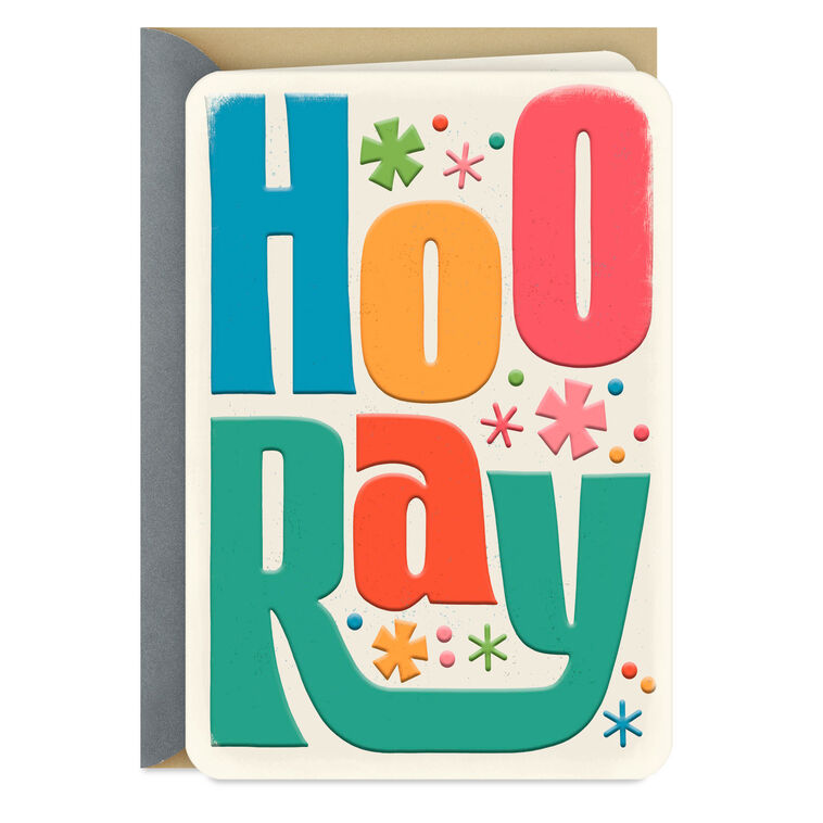 Colorful Hooray Blank Congratulations Card Greeting Cards Hallmark