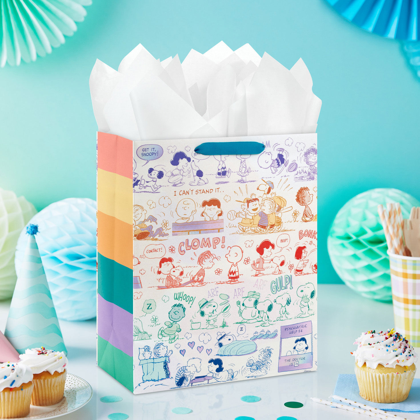 13" Peanuts® 75th Anniversary Scenes Large Gift Bag - Gift Bags | Hallmark