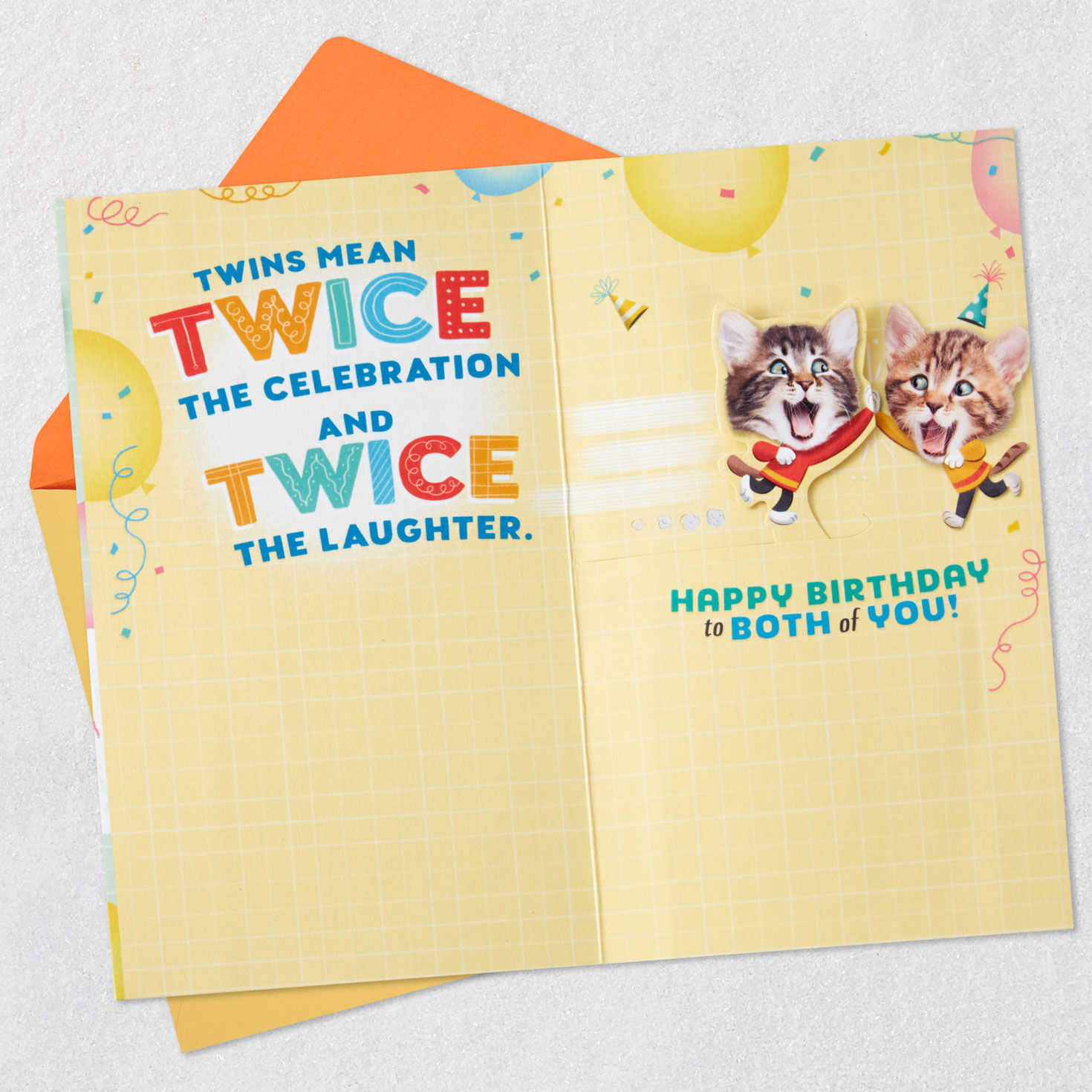 Kittens Kids Double Birthday for Twins Card - Greeting Cards | Hallmark