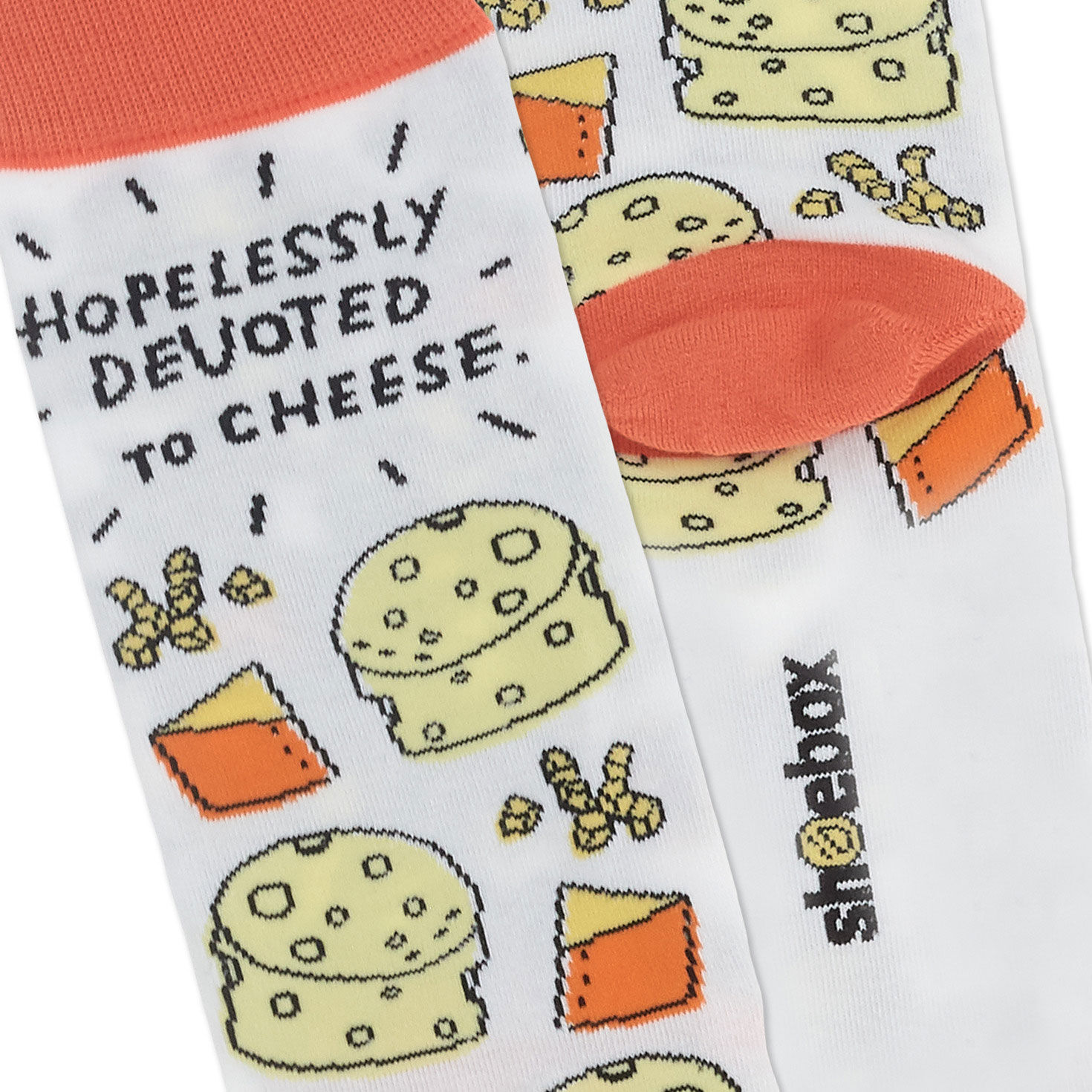 Shoebox Devoted to Cheese Funny Crew Socks - Socks & Slippers | Hallmark