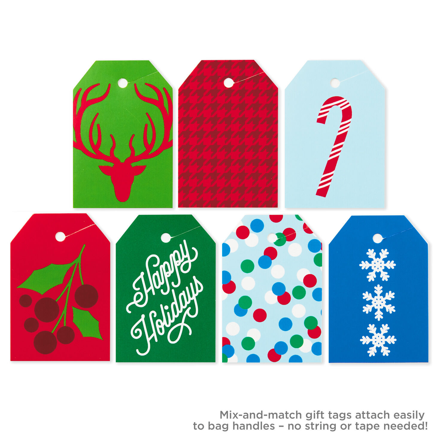 Colorful Christmas Gift Bags With Mix and Match Tags, Assorted Sizes ...