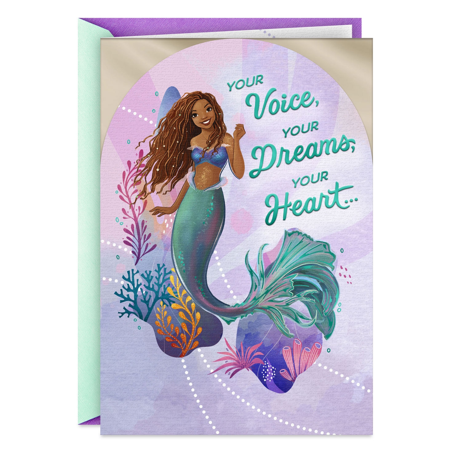Disney The Little Mermaid Dreams and Heart Birthday Card - Greeting ...