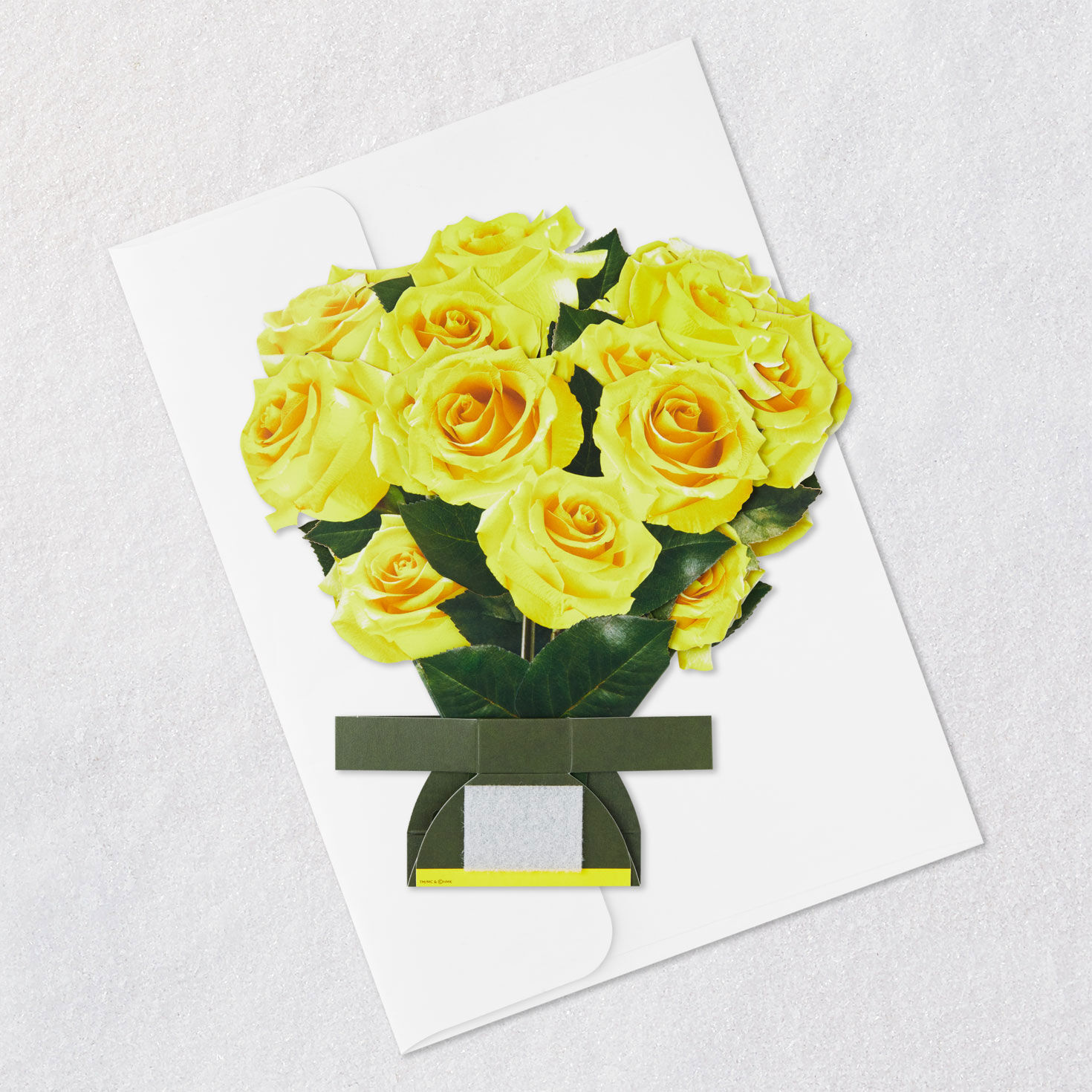 Build-a-Bouquet Yellow Roses Pop-Up Paper Flowers - Greeting Cards ...