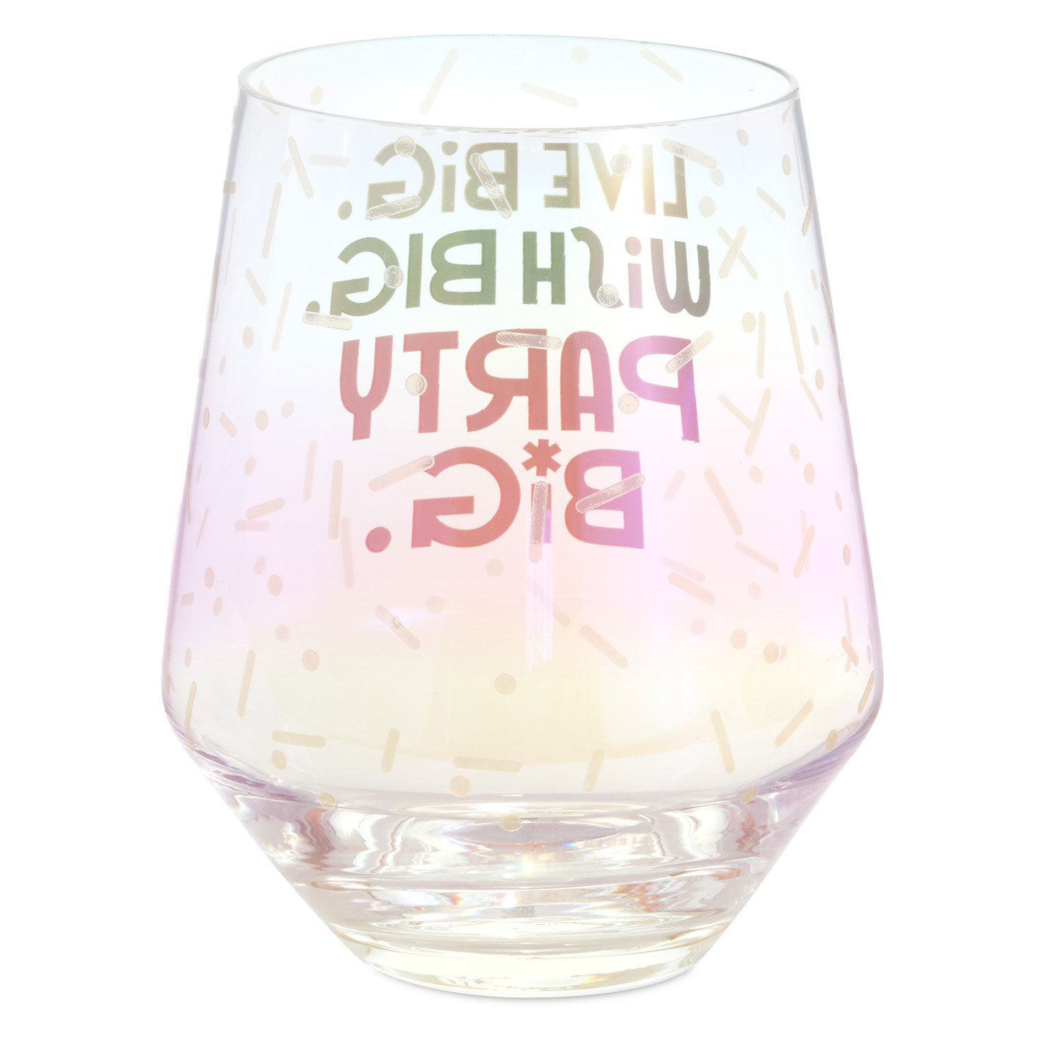Live Big Jumbo Stemless Wine Glass 43 oz. Wine Glasses Hallmark