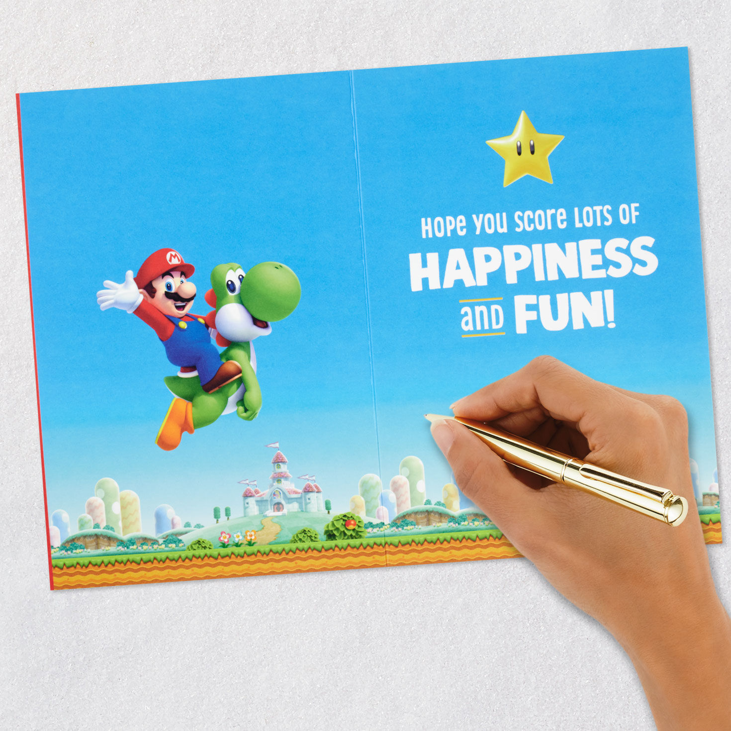 Nintendo Super Mario™ Game On! Lenticular Birthday Card for Kids ...