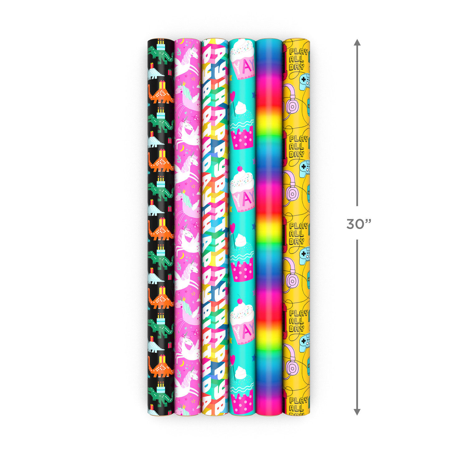 Yay Day 6-Pack Wrapping Paper Assortment, 180 sq. ft. - Wrapping Paper ...