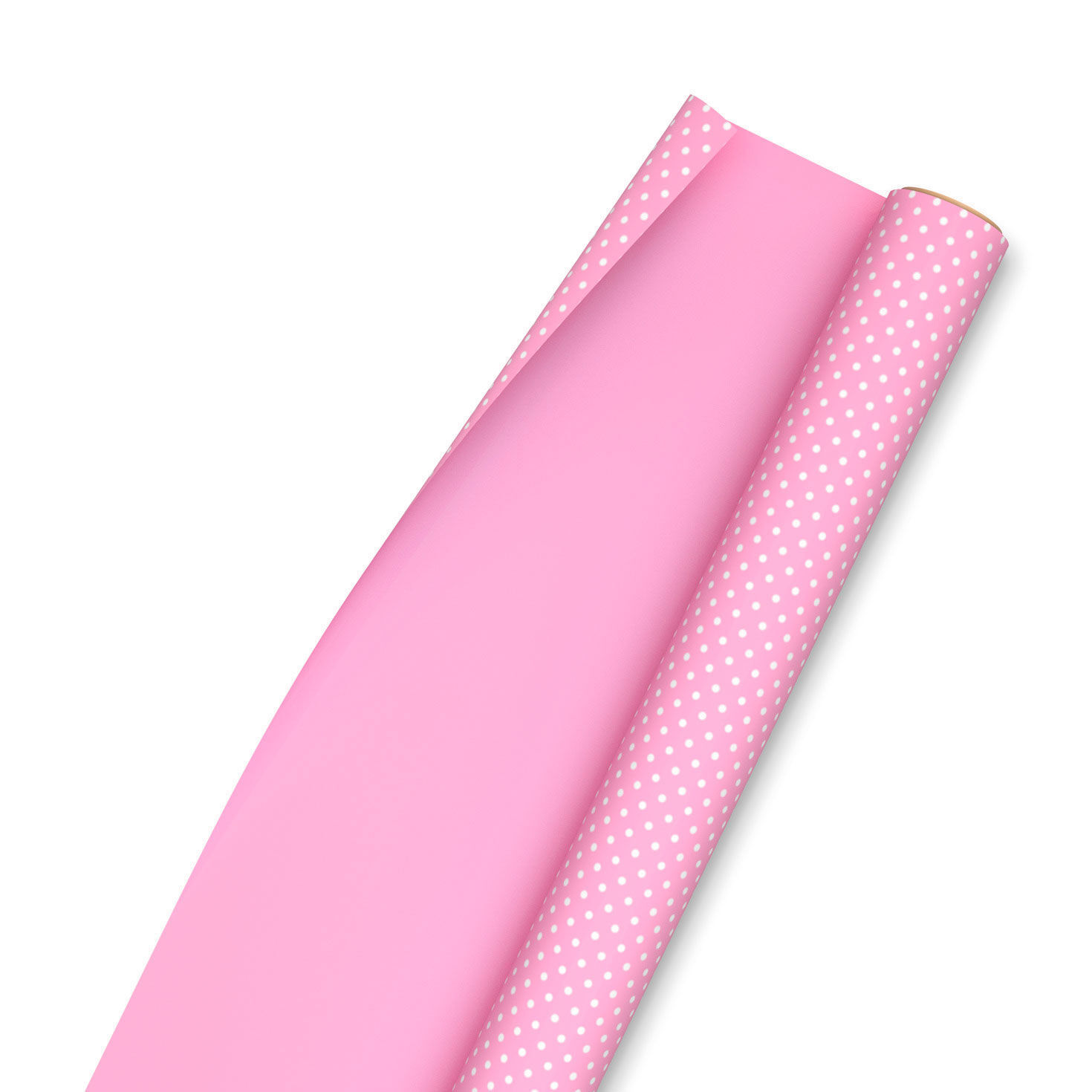 Pink/Mini Dots Reversible Wrapping Paper Roll, 20 sq. ft. - Wrapping ...