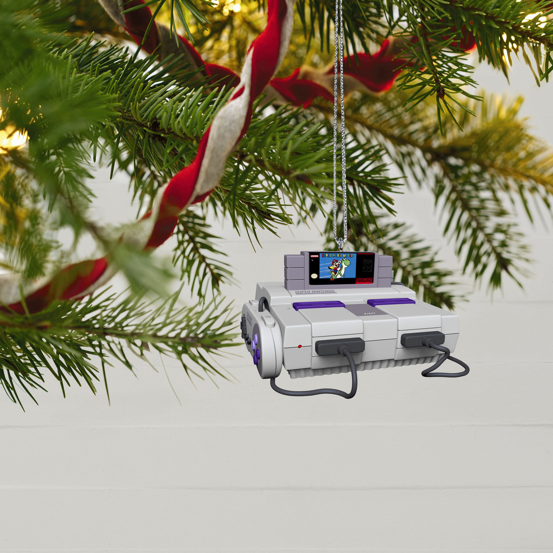 Nintendo Super Nes Console Ornament With Light And Sound Keepsake
