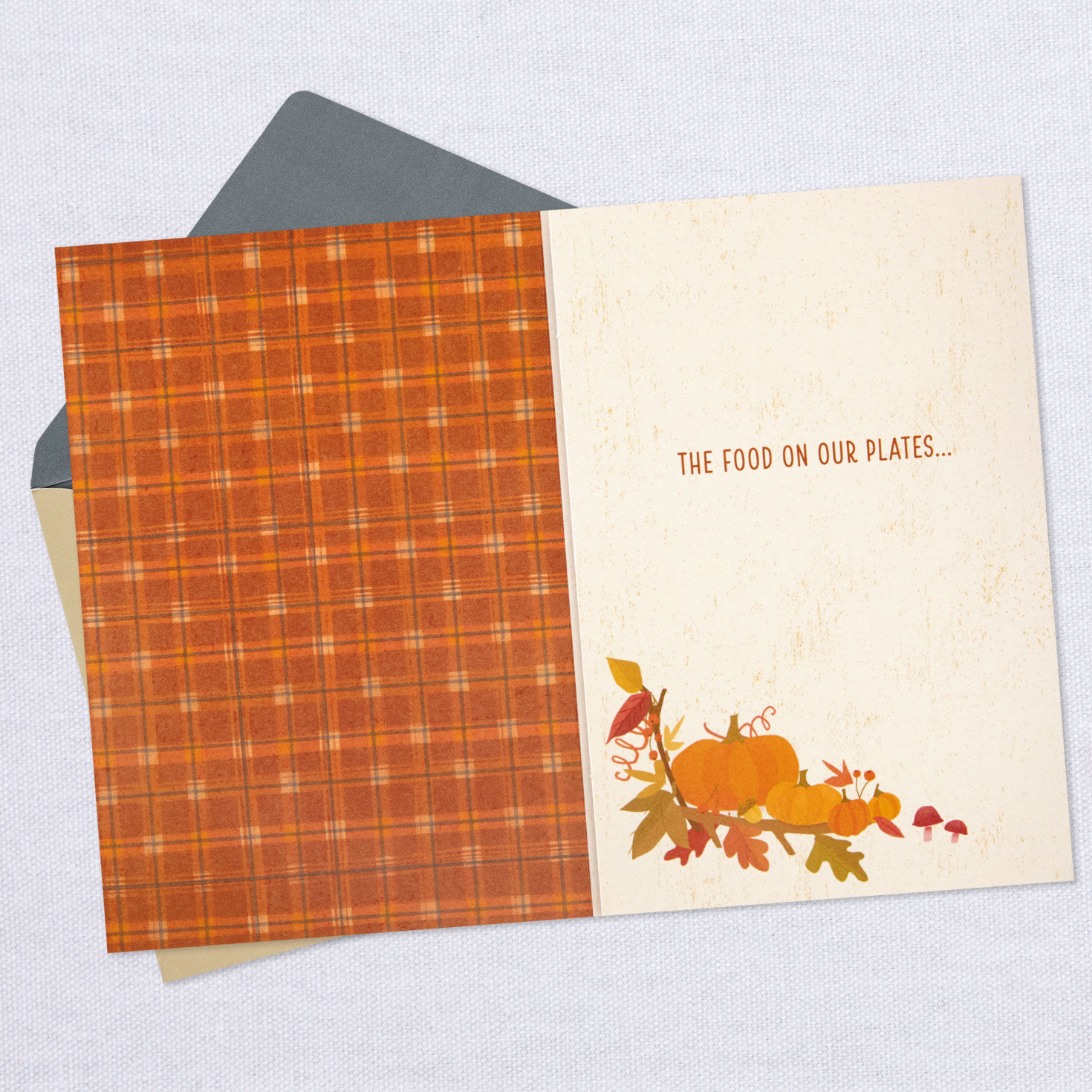 Leaves and Pumpkins Let's Be Thankful Thanksgiving Card - Greeting ...