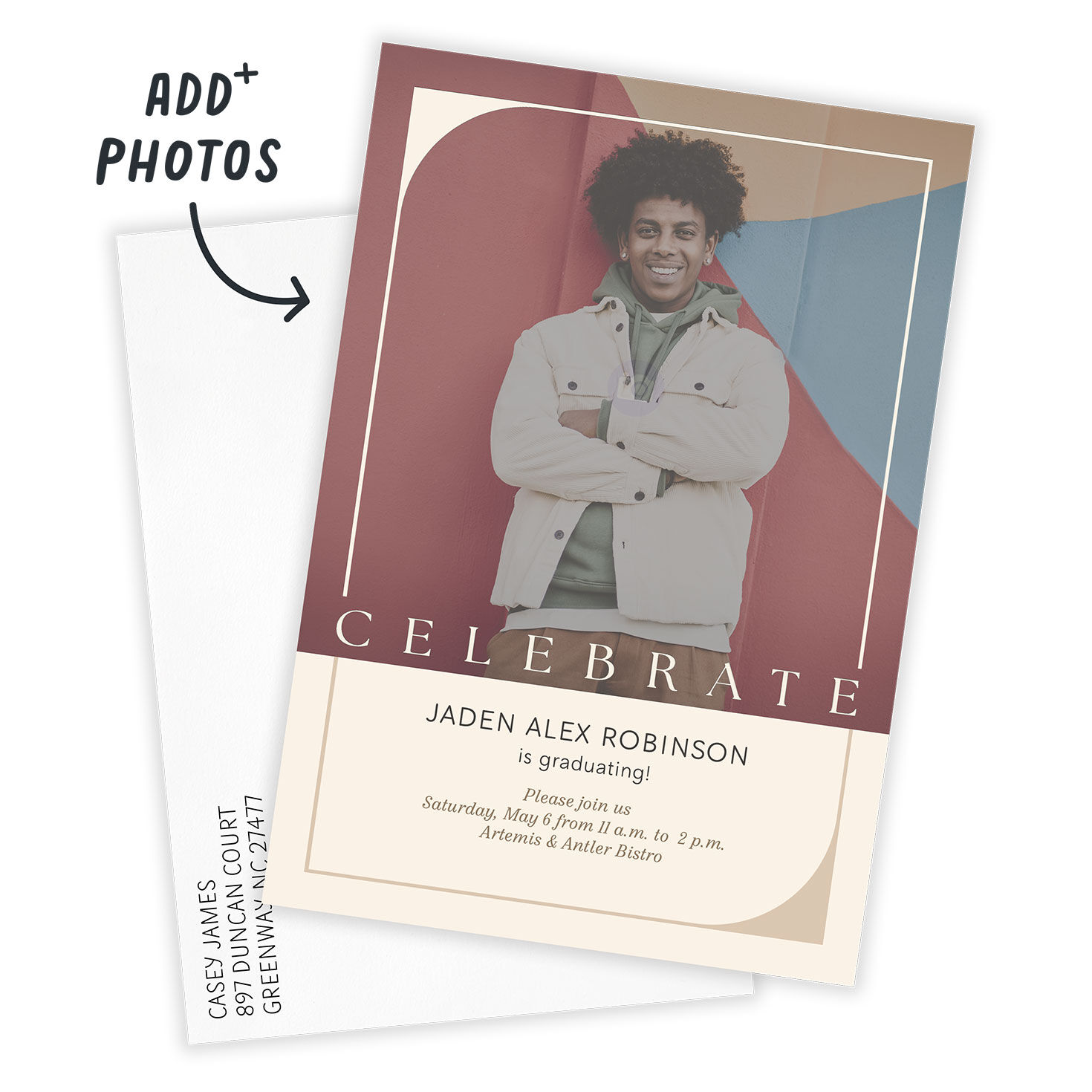 Ivory Linen Frame Graduation Invitation - Invitations | Hallmark