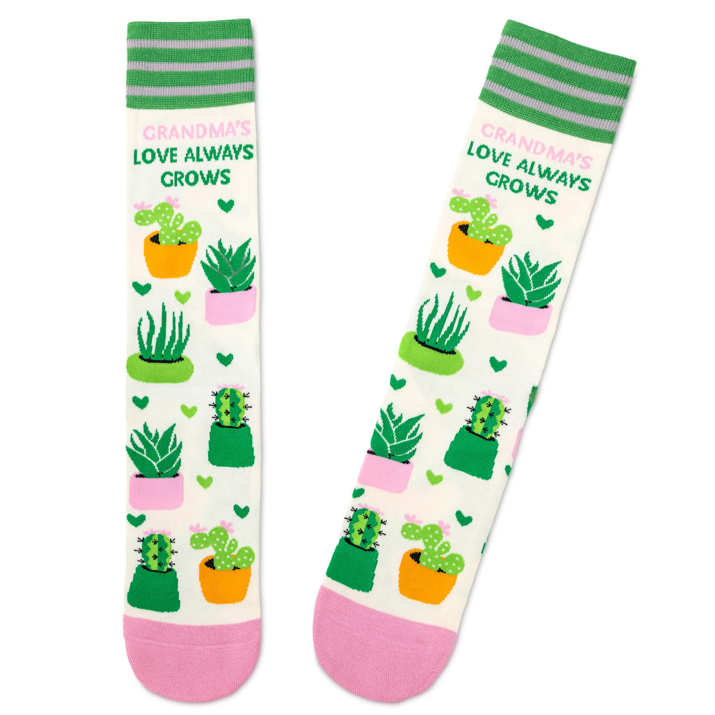 Grandma's Love Always Grows Novelty Crew Socks - Socks & Slippers ...